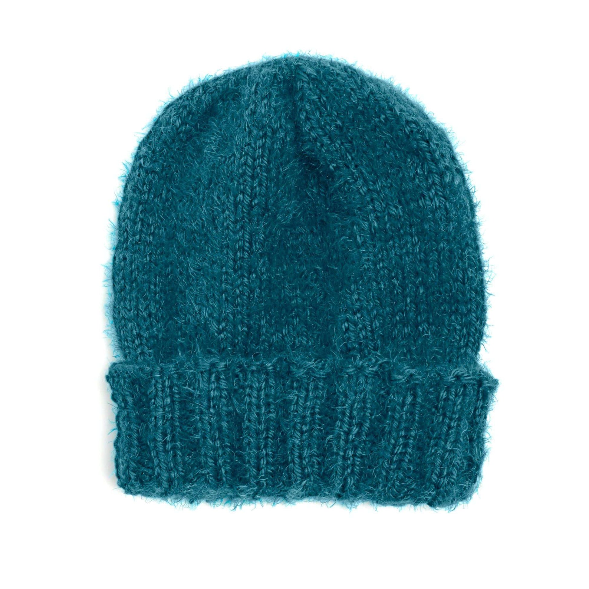 Free Easy Red Heart Fuzzy Beanie Knitting Pattern | Yarnspirations