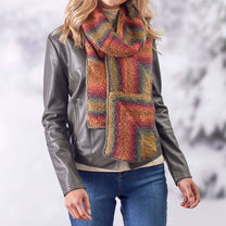 Free Easy Red Heart Amazing Mitered Scarf Knitting Pattern | Yarnspirations