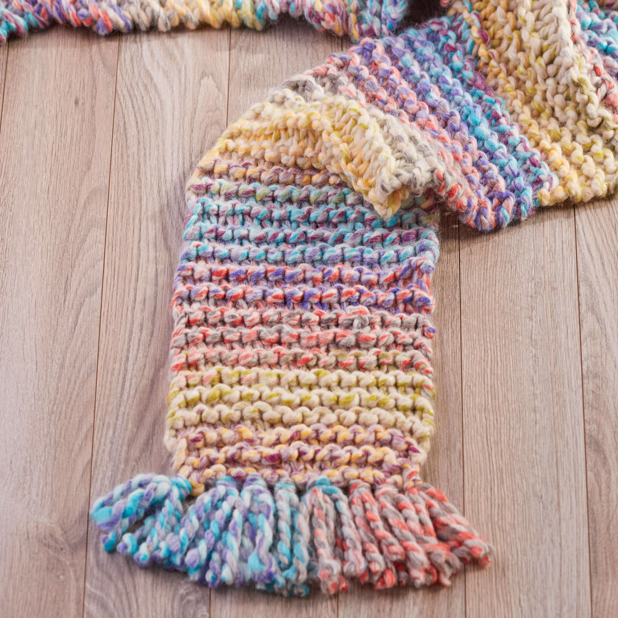 Free Beginner Red Heart Up the Volume Scarf Knitting Pattern ...