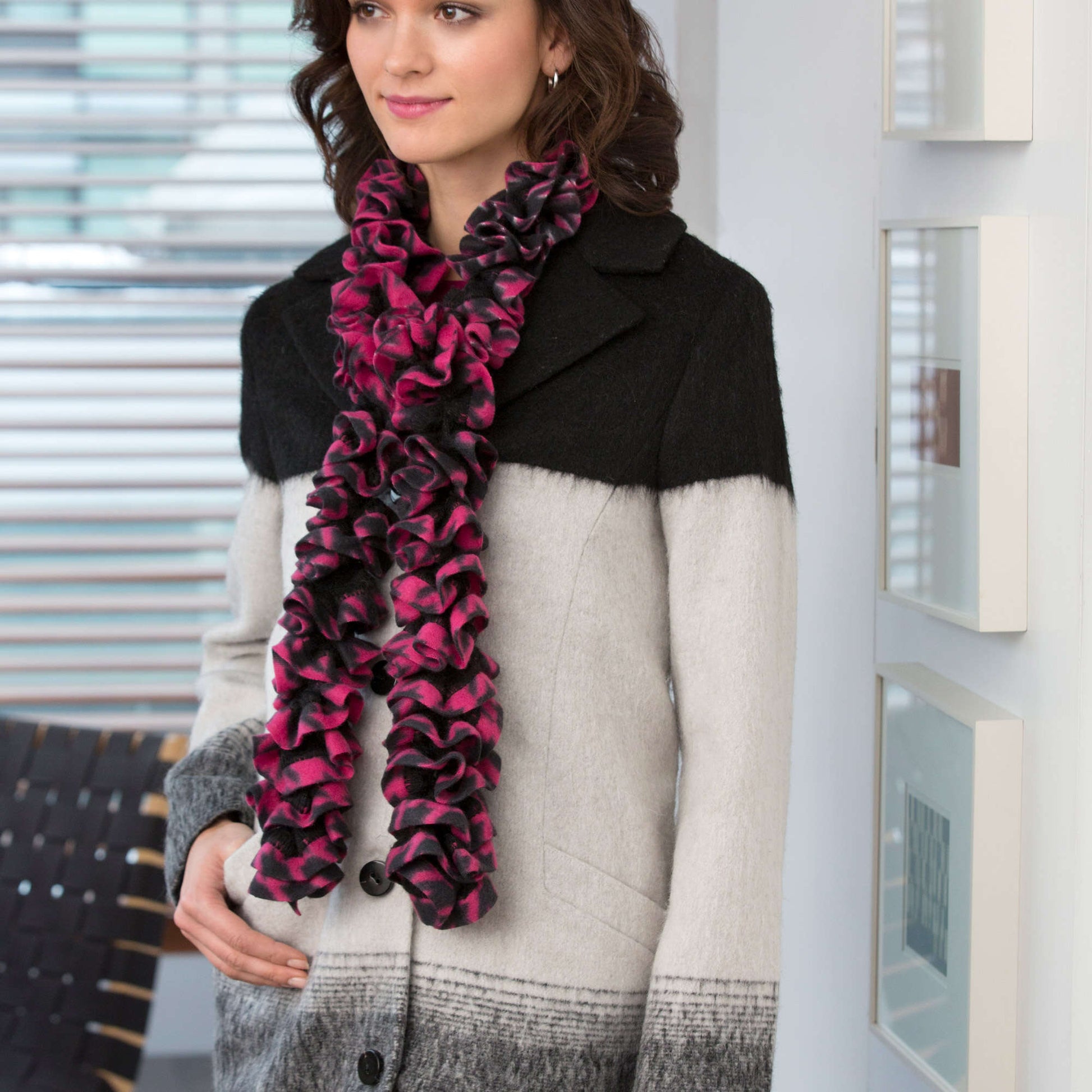 Red Heart Warm Ruffle Scarf | Yarnspirations