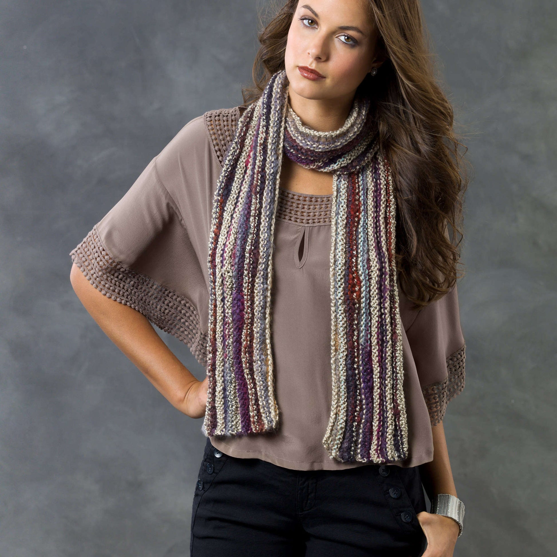 Free Easy Red Heart Lengthwise Scarf Knitting Pattern | Yarnspirations