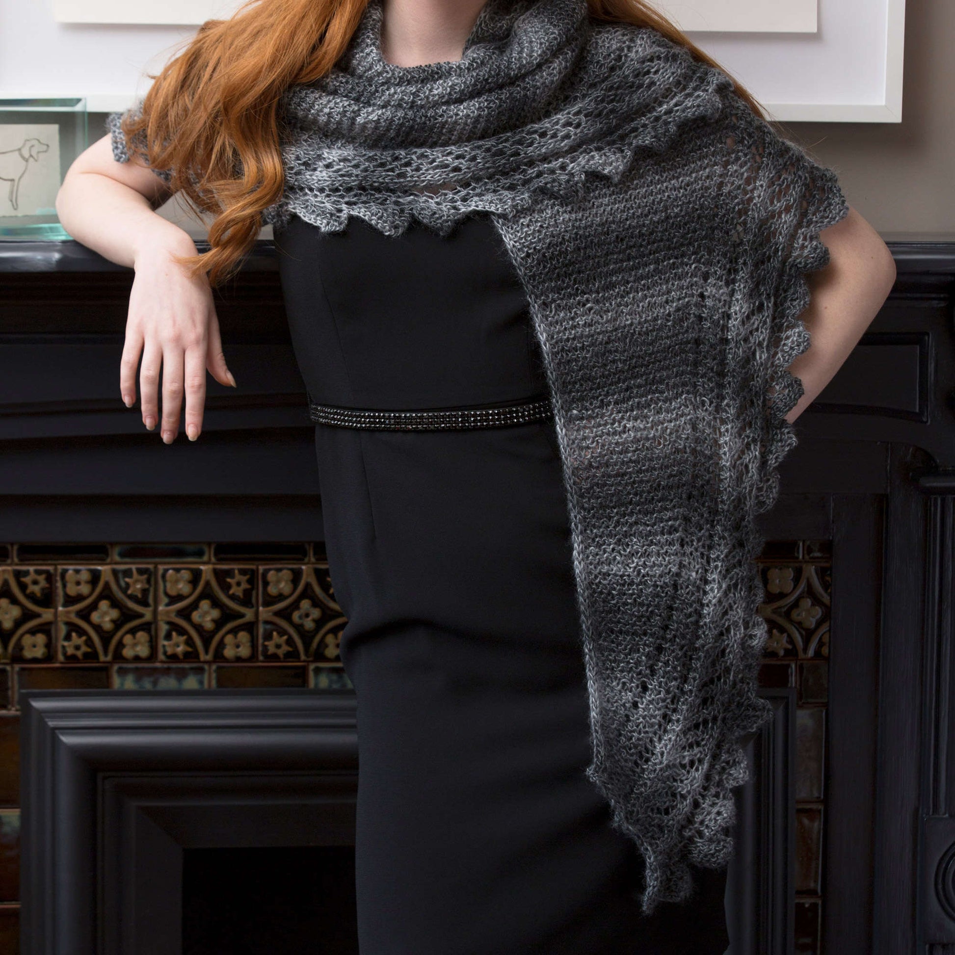 Red Heart Lace Border Shawl | Yarnspirations