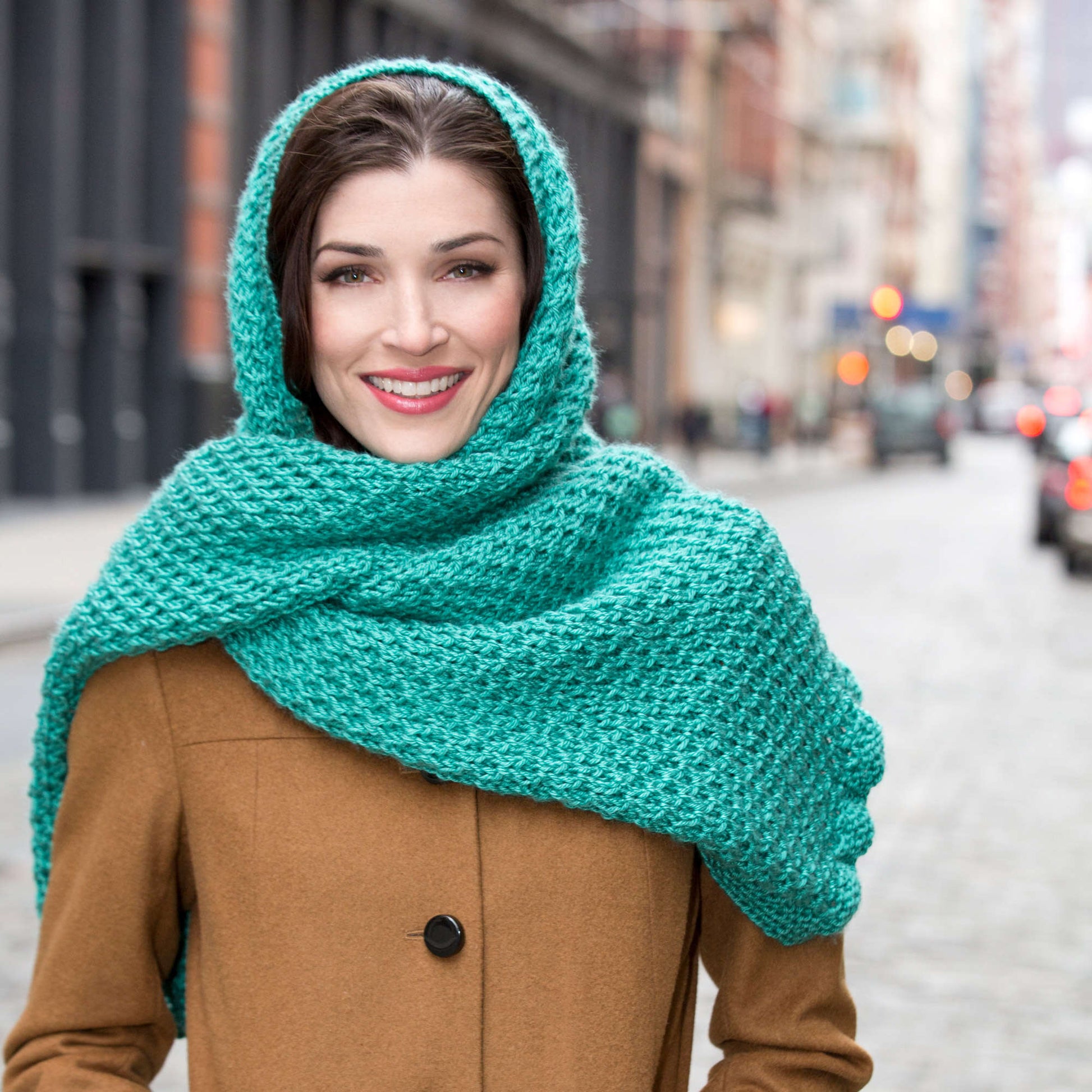 Free Easy Red Heart Honeycomb Wrap Knitting Pattern | Yarnspirations