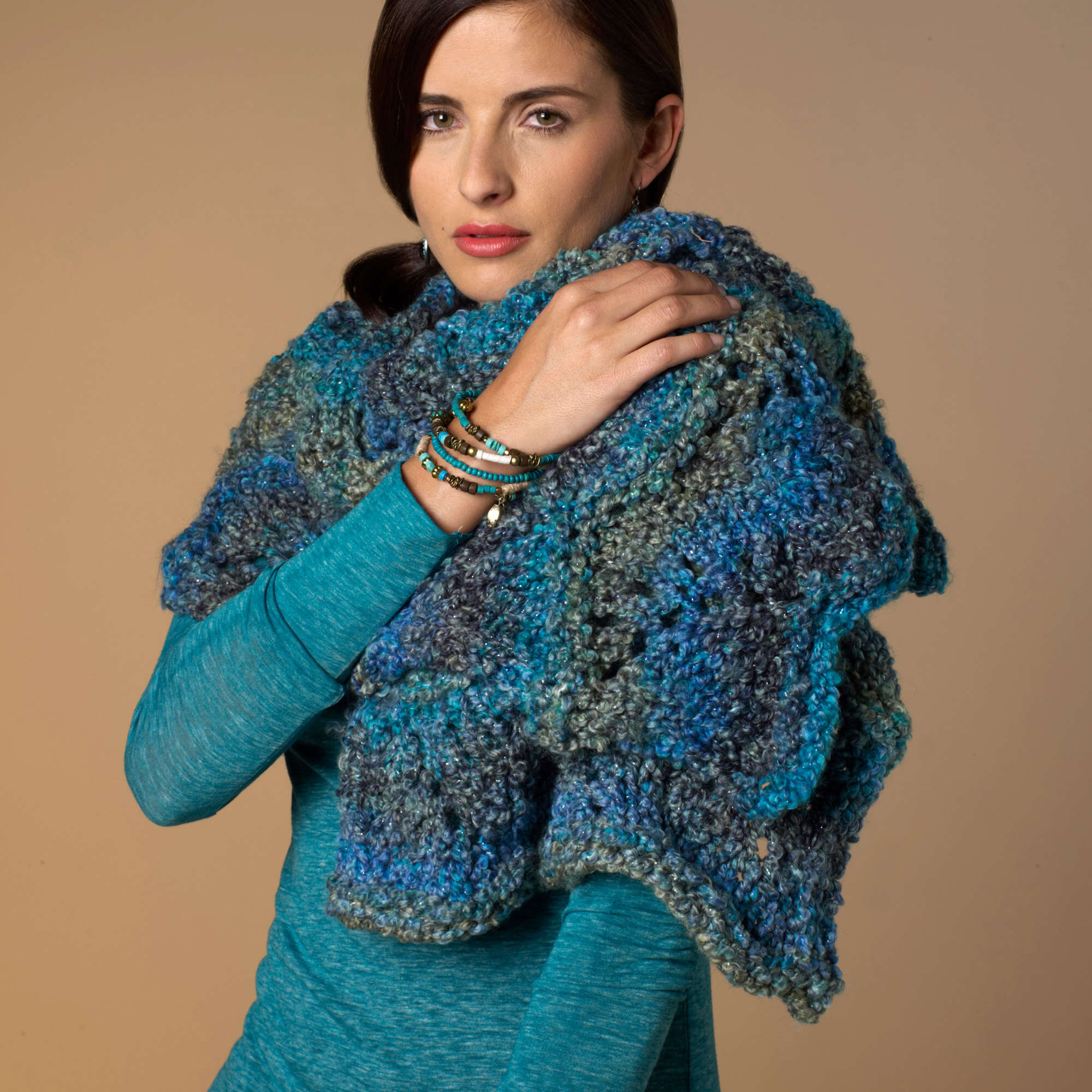 Free Easy Red Heart Maria's Shawl Knitting Pattern | Yarnspirations