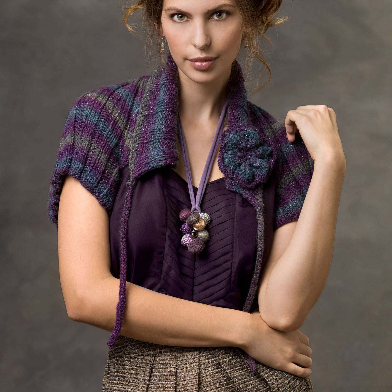 Red Heart Ribbed Shrug | Yarnspirations