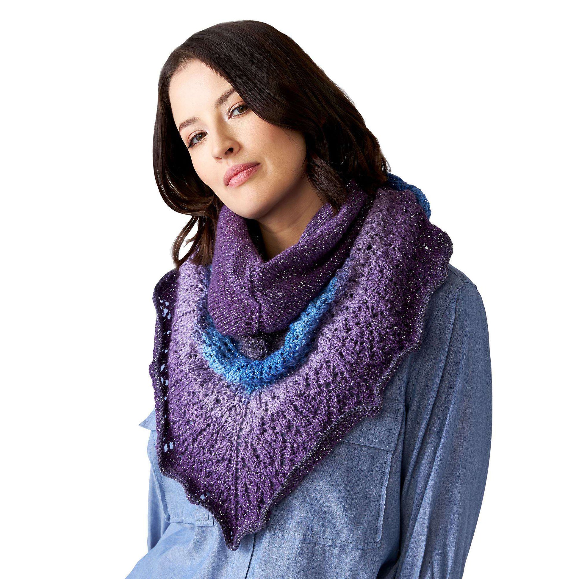 Free Red Heart Sparking Lace Shawl Knitting Pattern | Yarnspirations