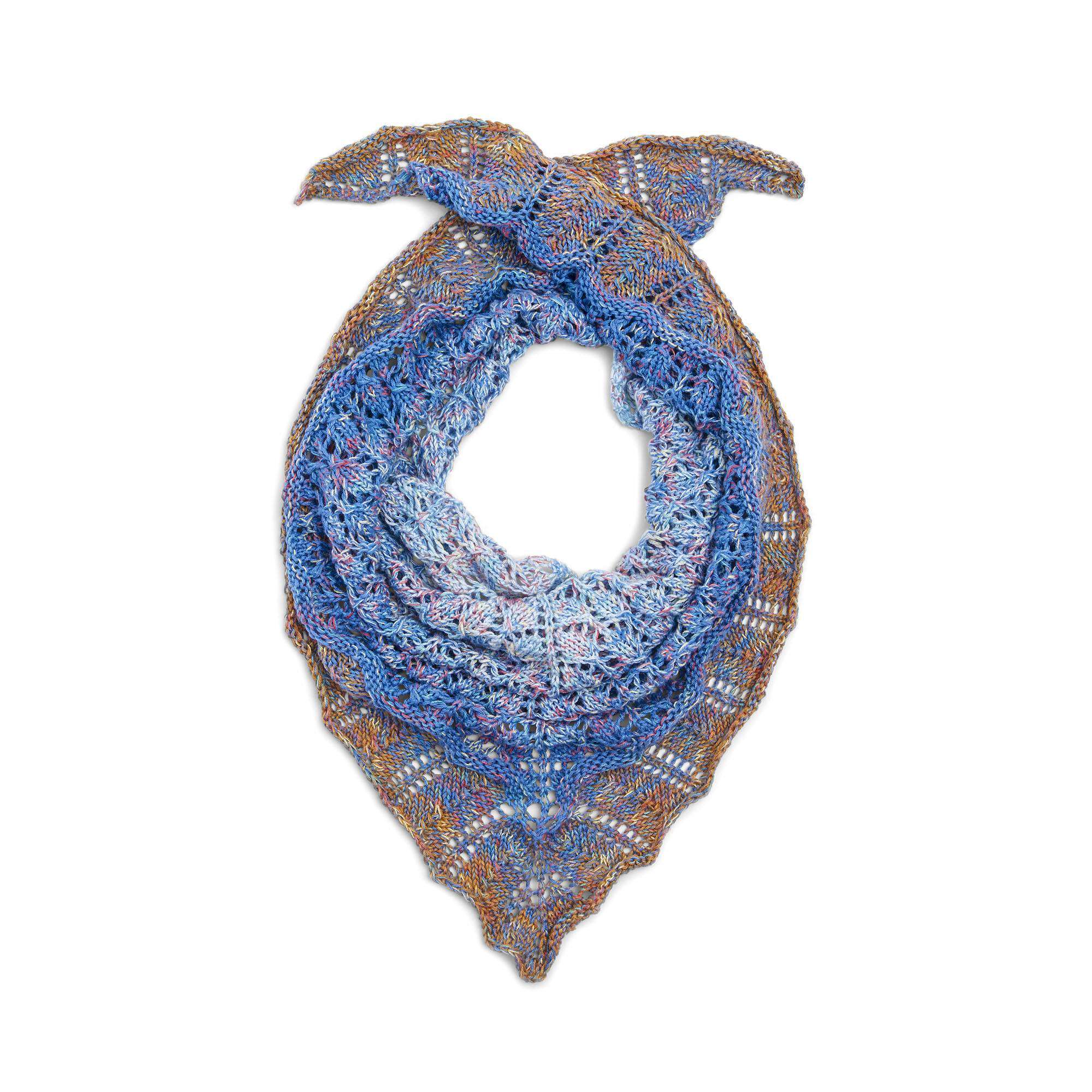 Free Red Heart Pretty Triangle Shawl Knitting Pattern | Yarnspirations