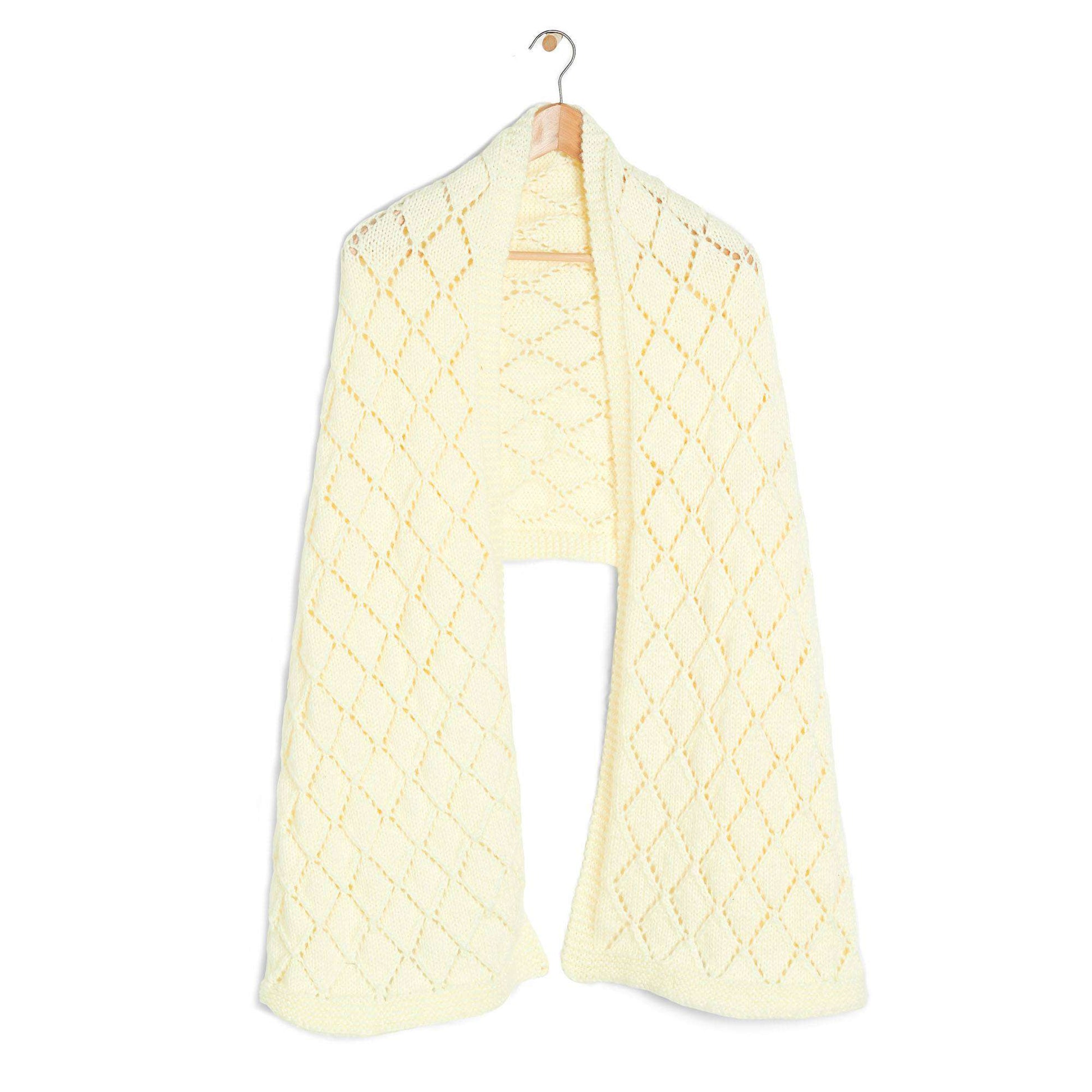 Free Red Heart Rectangular Pointelle Shawl Knitting Pattern ...