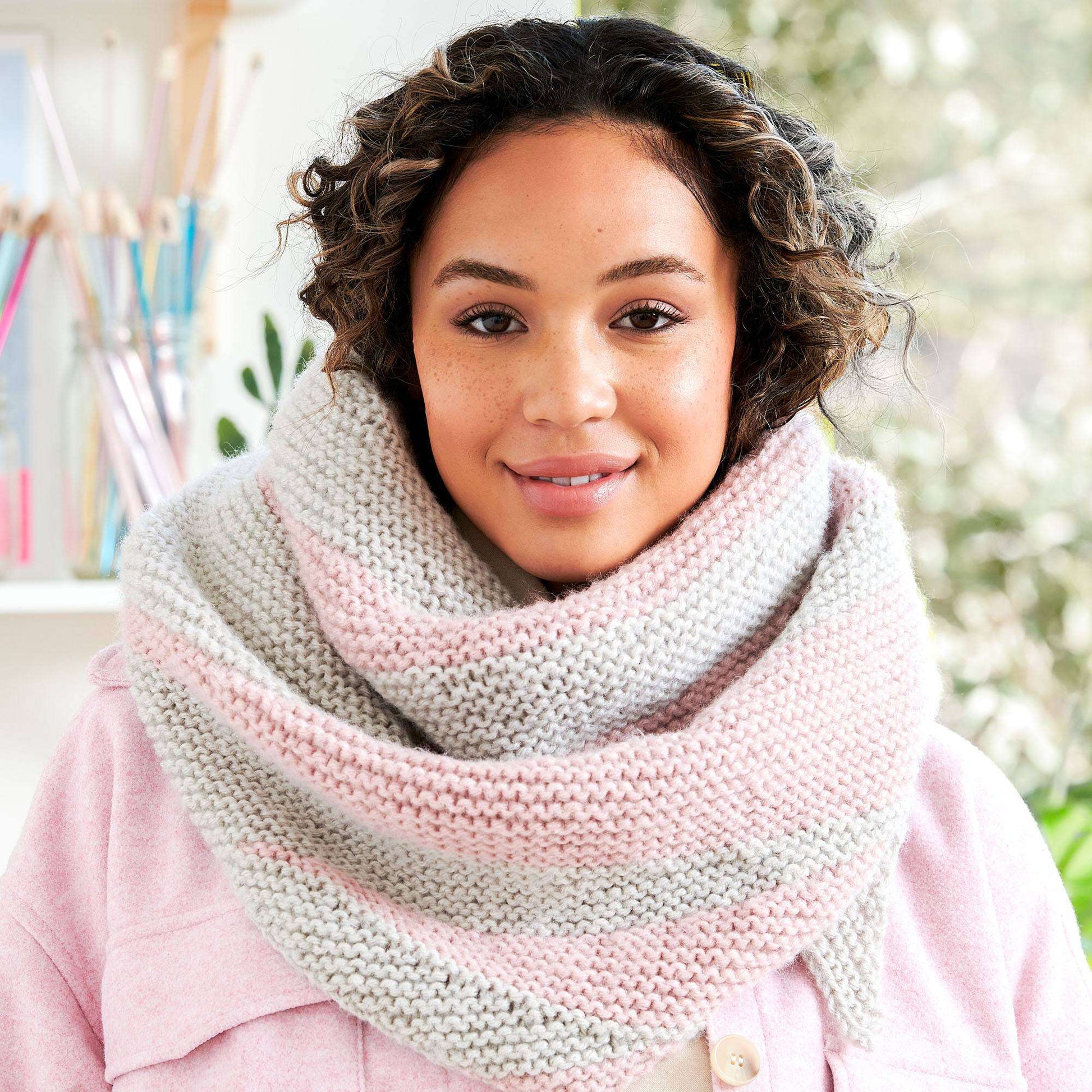 Free Easy Red Heart Sharp Wedges Shawl Knitting Pattern | Yarnspirations