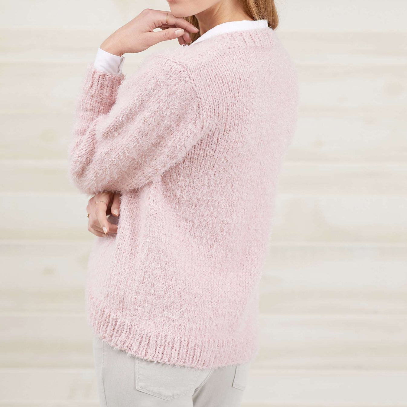 Free Red Heart No-Button Cozy Cardigan Knitting Pattern | Yarnspirations