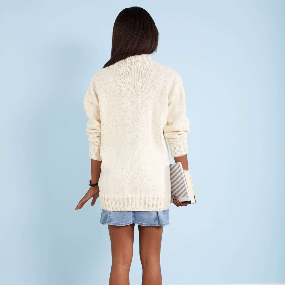 Free Easy Red Heart My Go to Cardigan Knitting Pattern | Yarnspirations