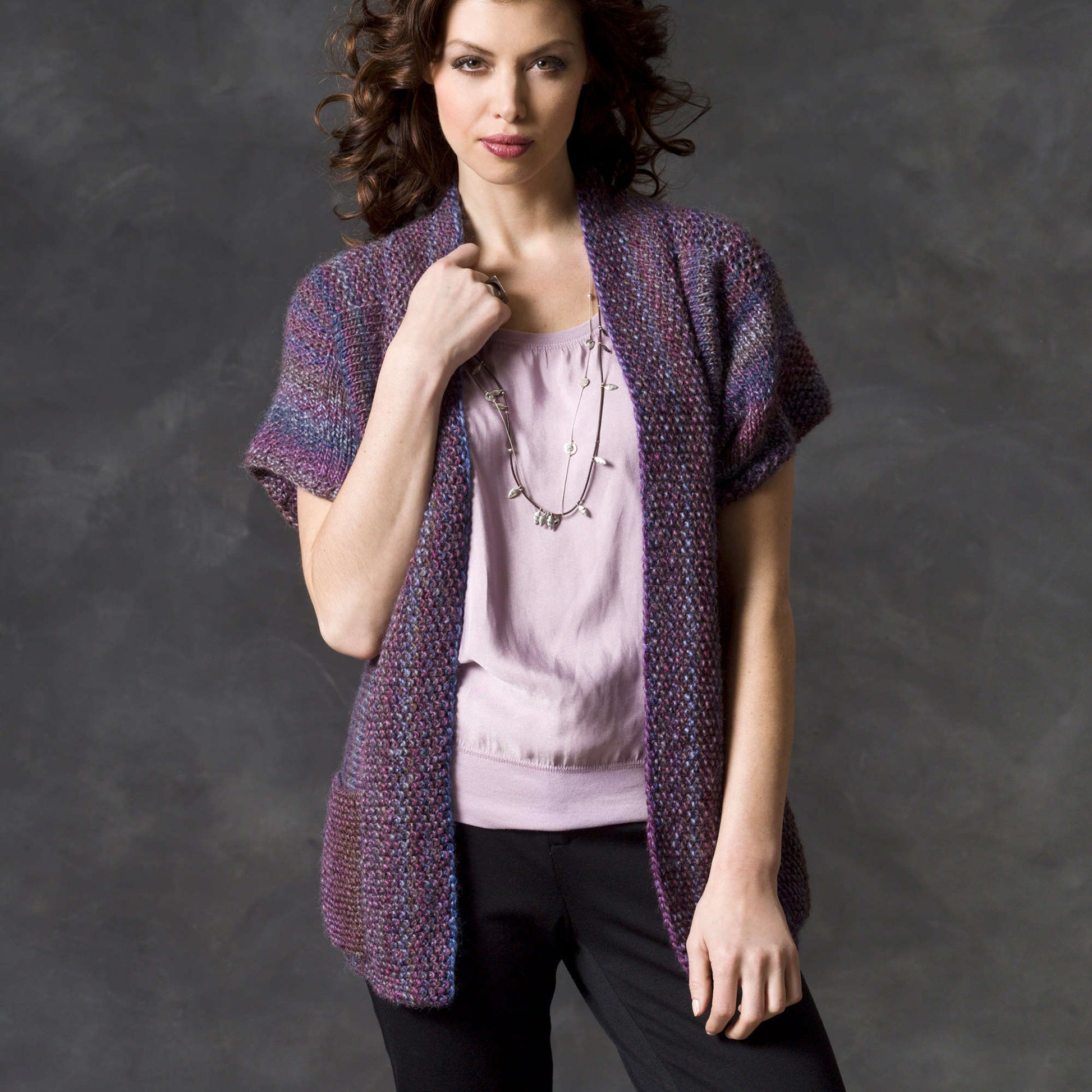 Free Easy Red Heart Cuff to Cuff Sweater Knitting Pattern | Yarnspirations