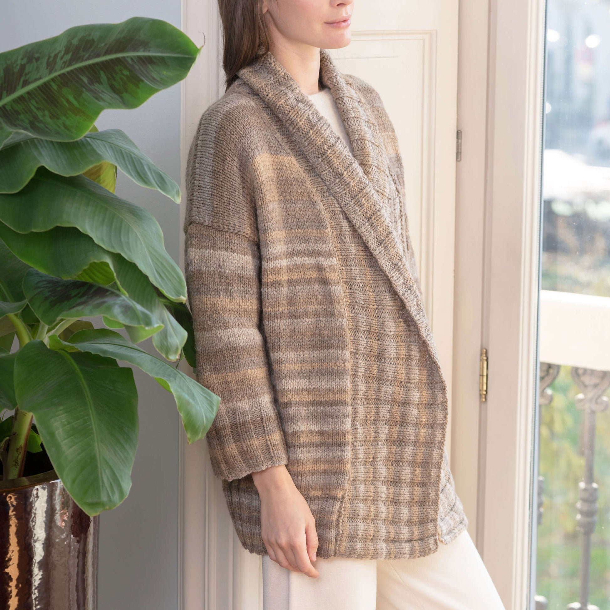 Free Red Heart Toscana Knit Cardigan Pattern | Yarnspirations