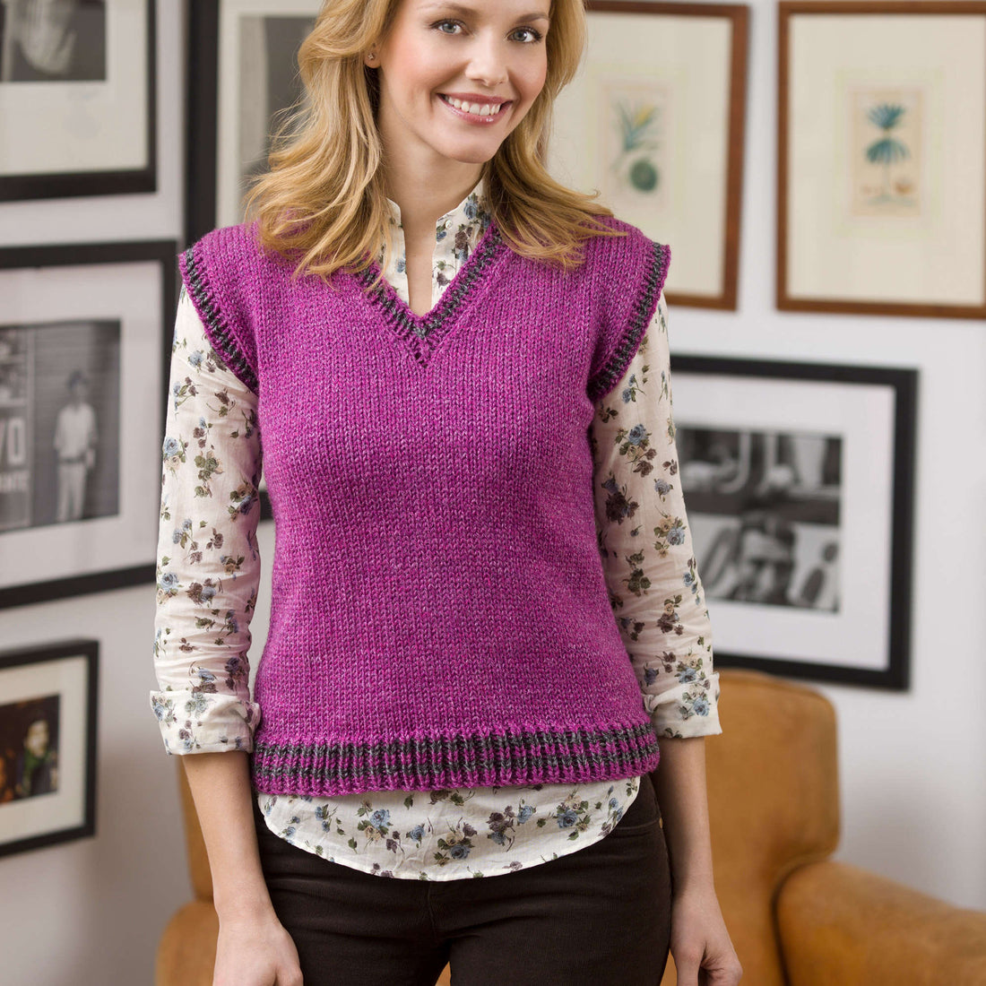 Free Red Heart Classic Vest Knitting Pattern | Yarnspirations