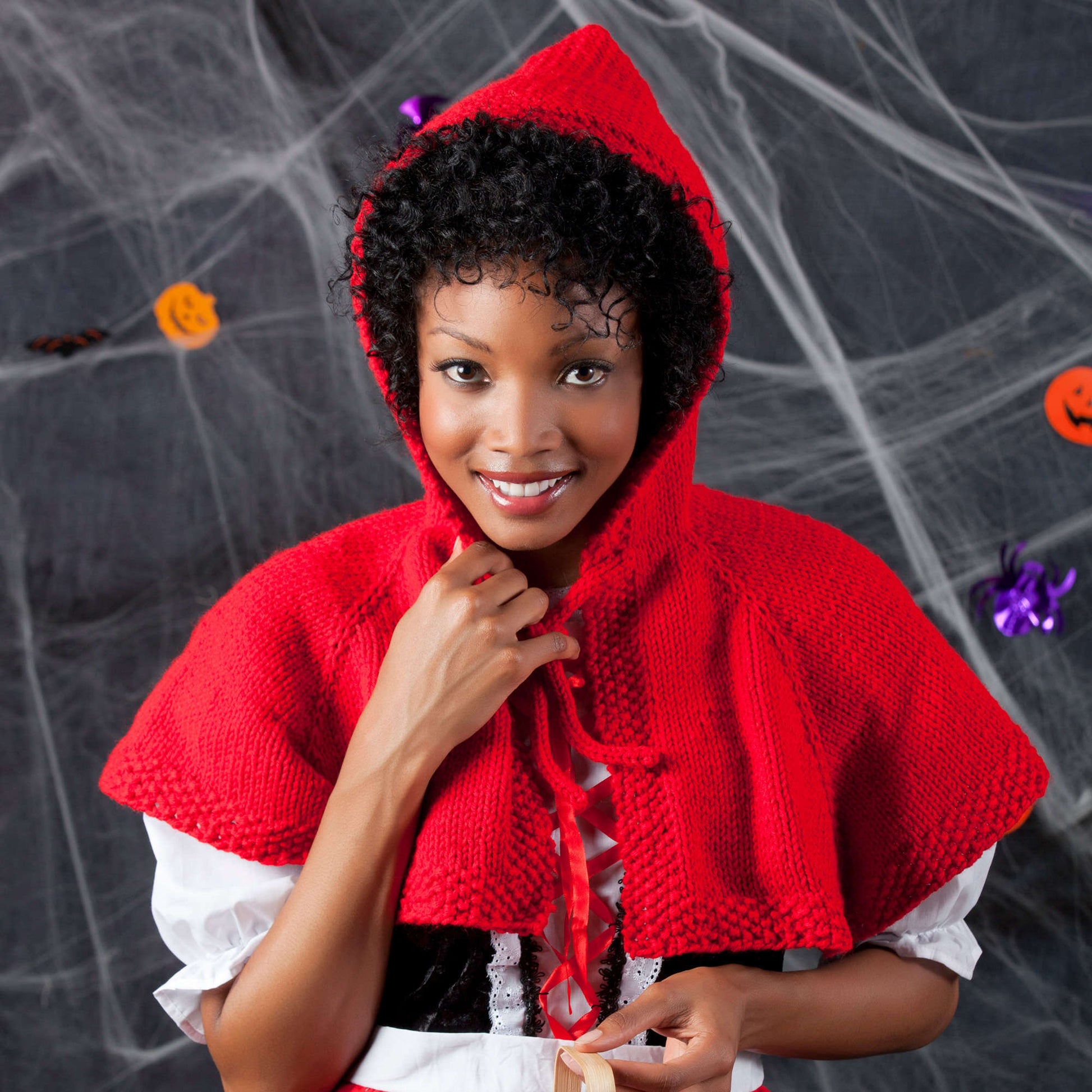 Free Easy Red Heart Red Riding Hood Cape Knitting Pattern | Yarnspirations