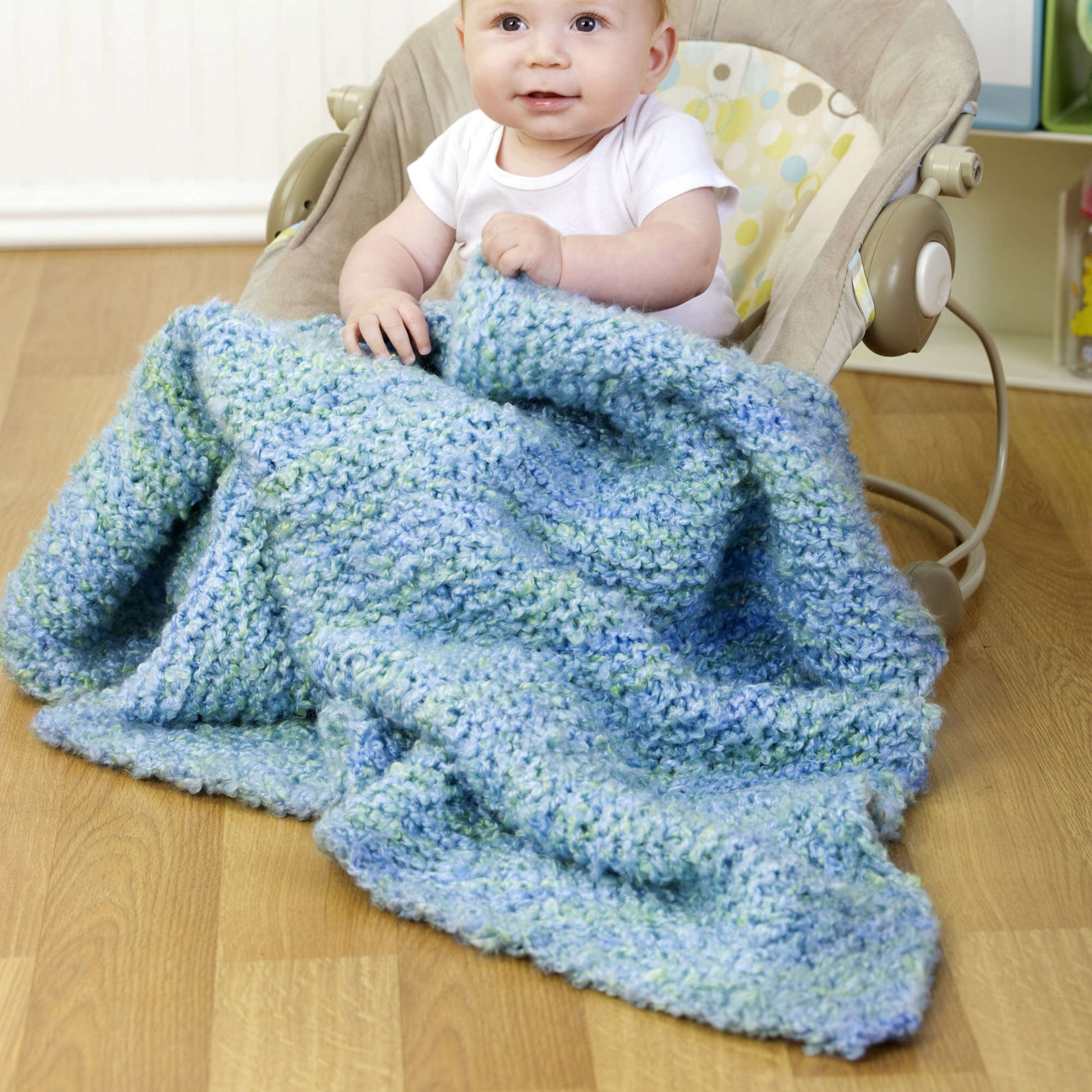 Free Red Heart Diagonal Knit Baby Blanket Pattern | Yarnspirations