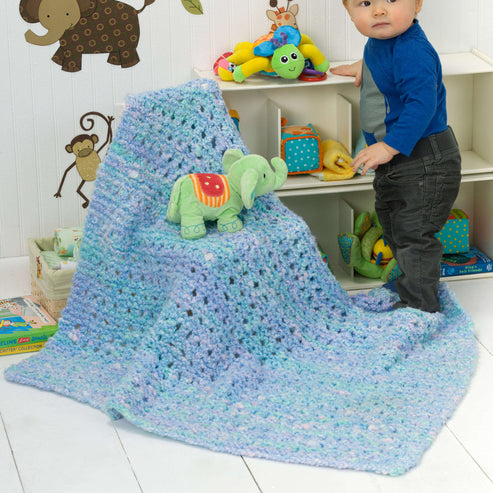 Free Red Heart Playful Knit Blanket Pattern | Yarnspirations