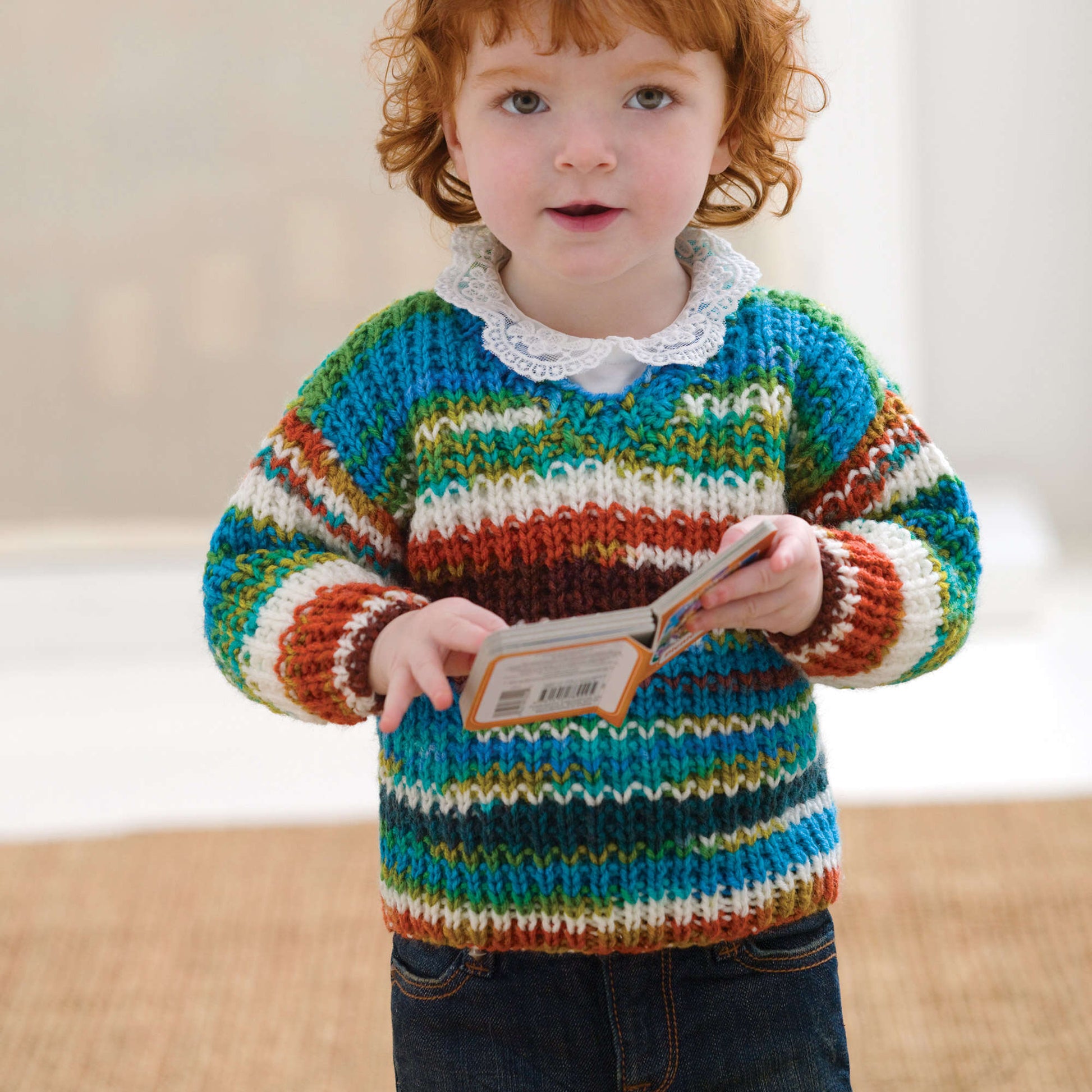 Free Easy Red Heart Baby Sweater Knitting Pattern | Yarnspirations