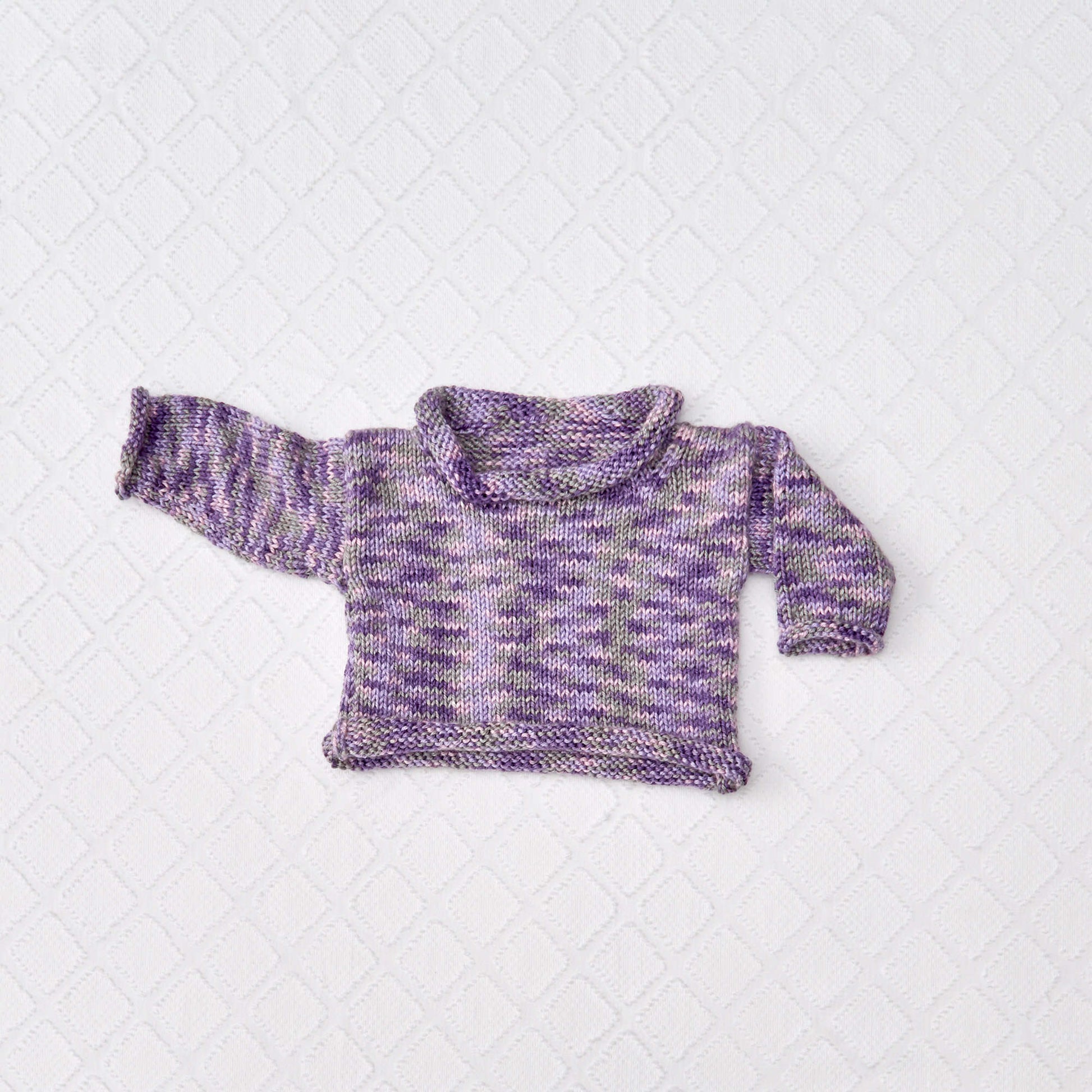 Free Easy Red Heart Sweet Little Sweater Knitting Pattern | Yarnspirations