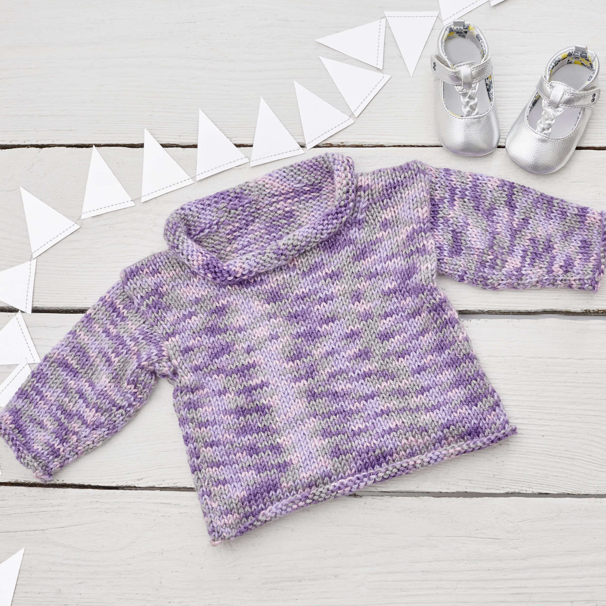 Free Easy Red Heart Sweet Little Sweater Knitting Pattern | Yarnspirations