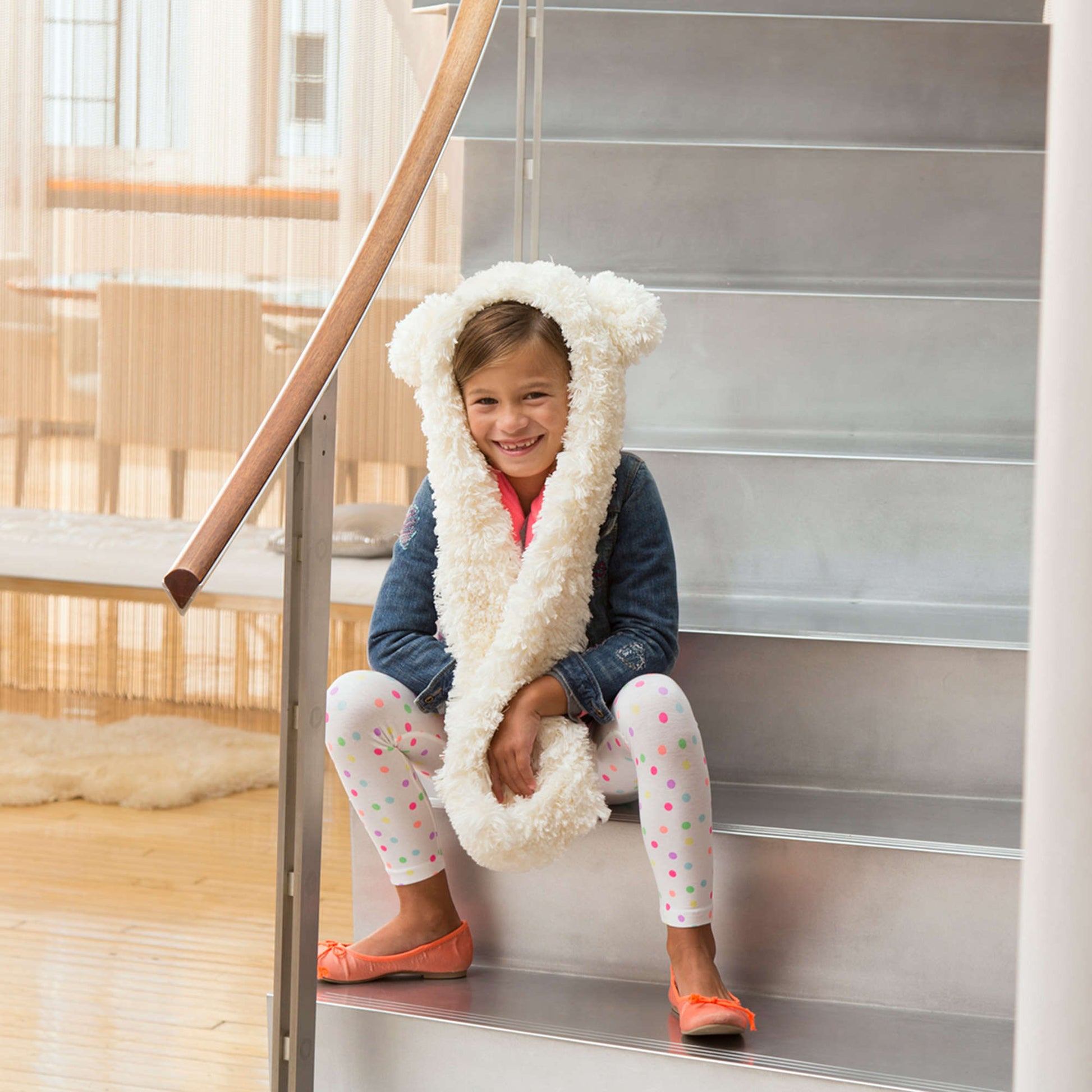 Free Easy Red Heart Child's Scoodie Knitting Pattern | Yarnspirations
