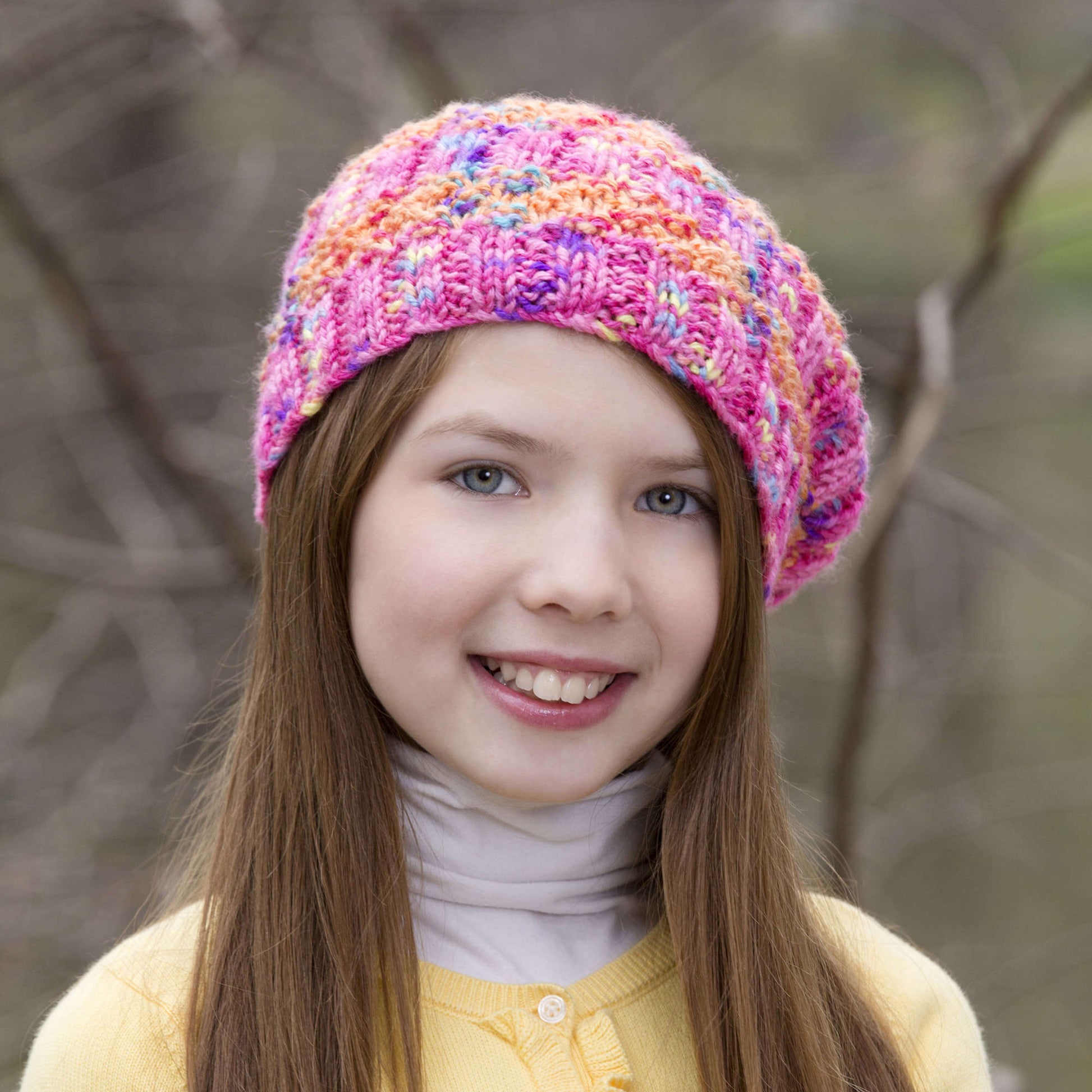 Free Easy Red Heart Go Bright Hat Knitting Pattern | Yarnspirations