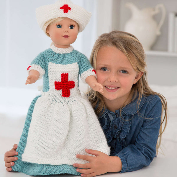 Free Red Heart Caring Nurse Doll to Knit Knitting Pattern | Yarnspirations