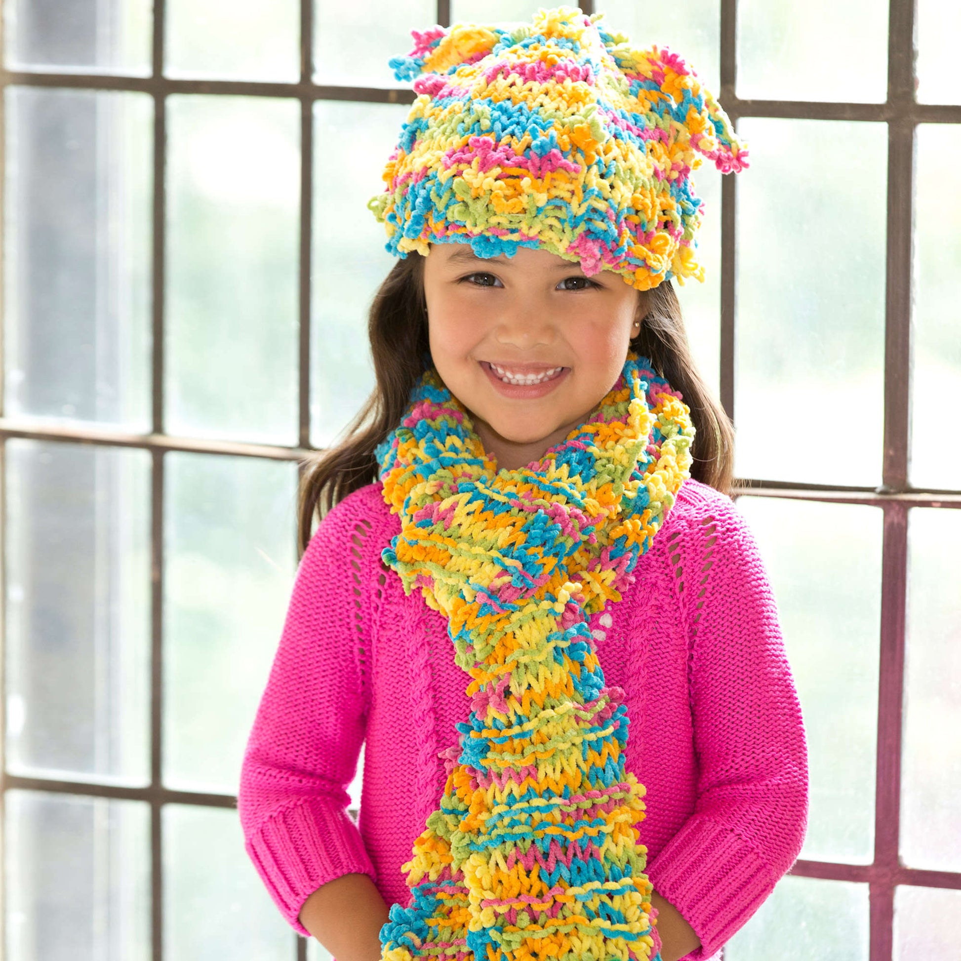 Red Heart Funky Fun Hat & Scarf | Yarnspirations