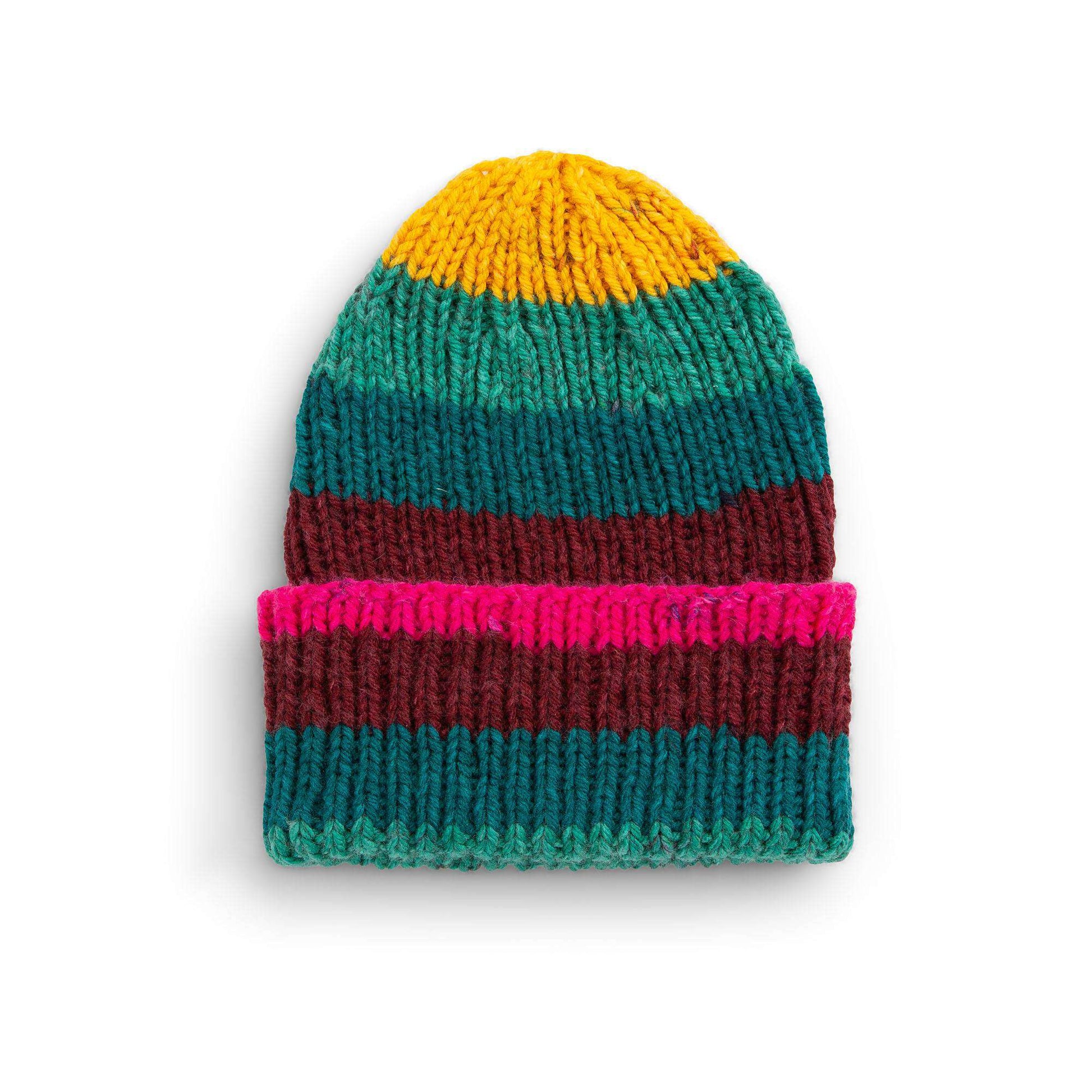 Free Red Heart Ribbed Beanie Knitting Pattern | Yarnspirations