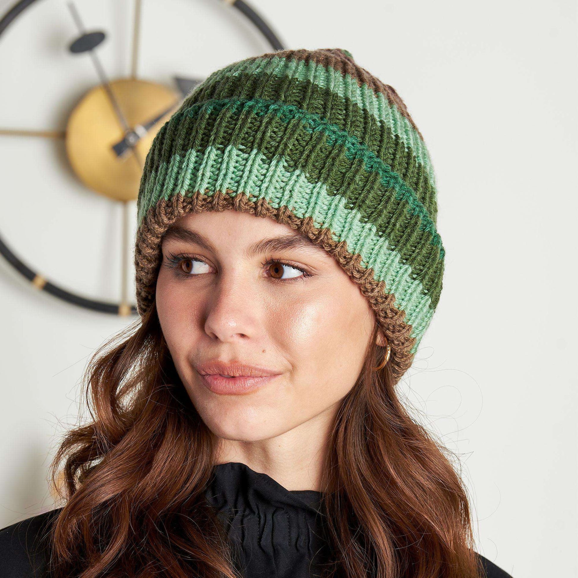 Free Red Heart Ribbed Beanie Knitting Pattern | Yarnspirations