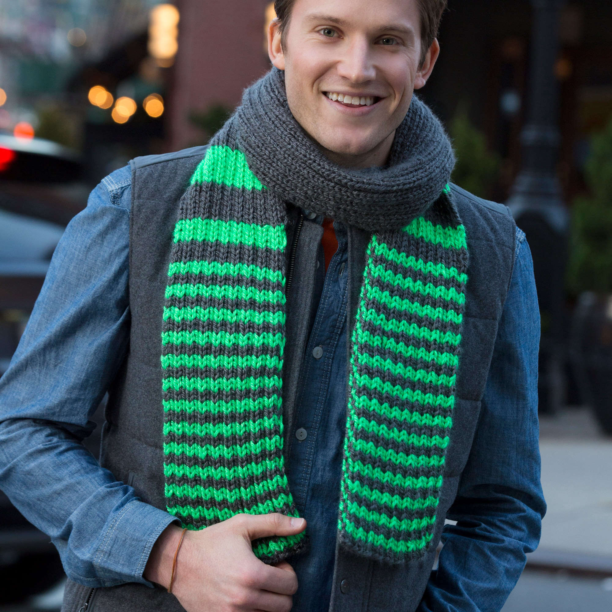 Red Heart Night Shine Scarf | Yarnspirations