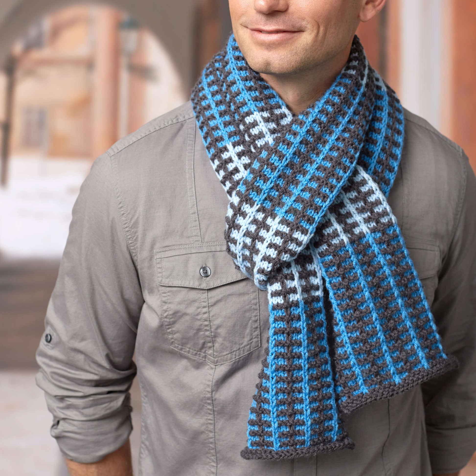 Free Easy Red Heart Slipped Stripes Scarf Knitting Pattern | Yarnspirations