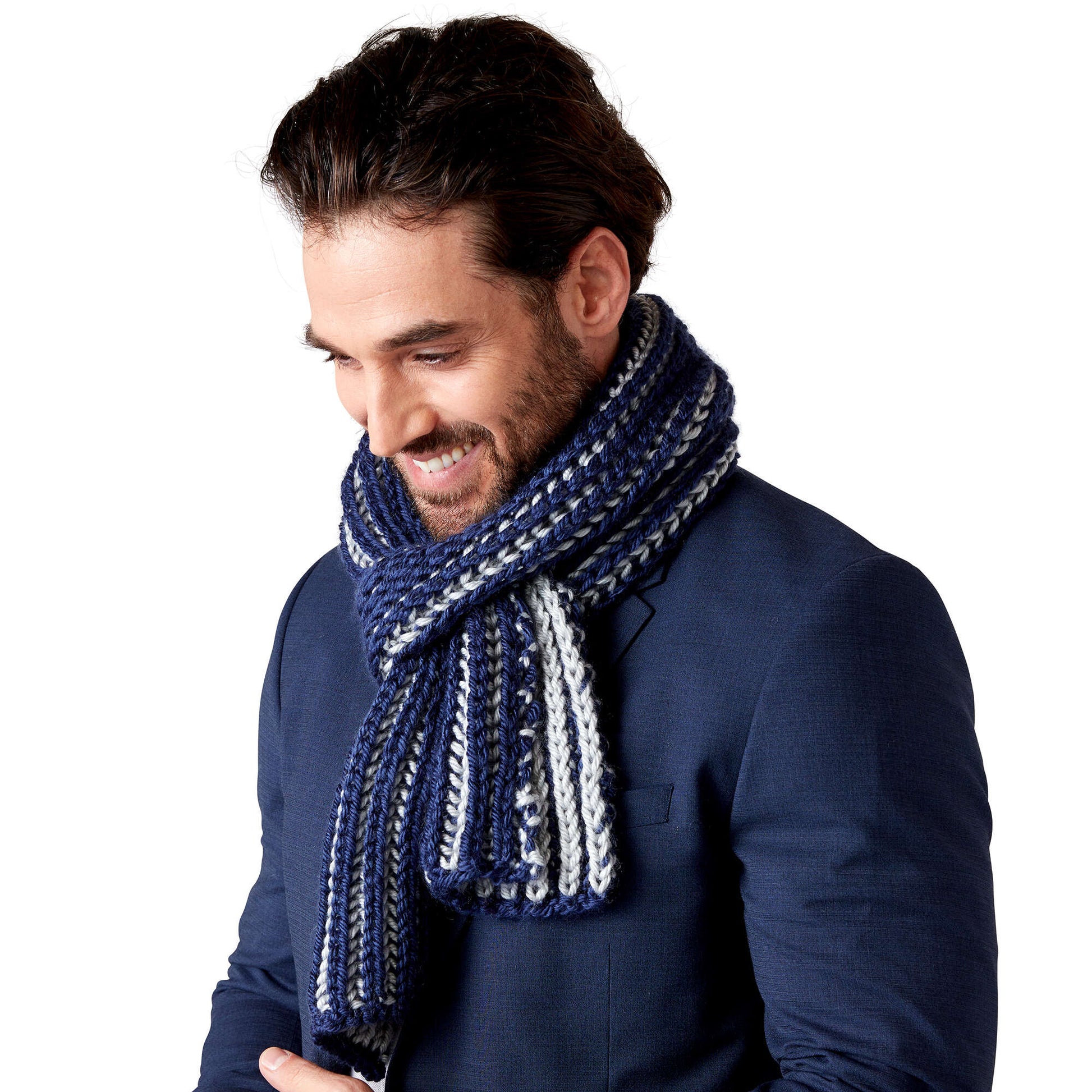 Red Heart Easy Knit Fisherman Rib Scarf | Yarnspirations