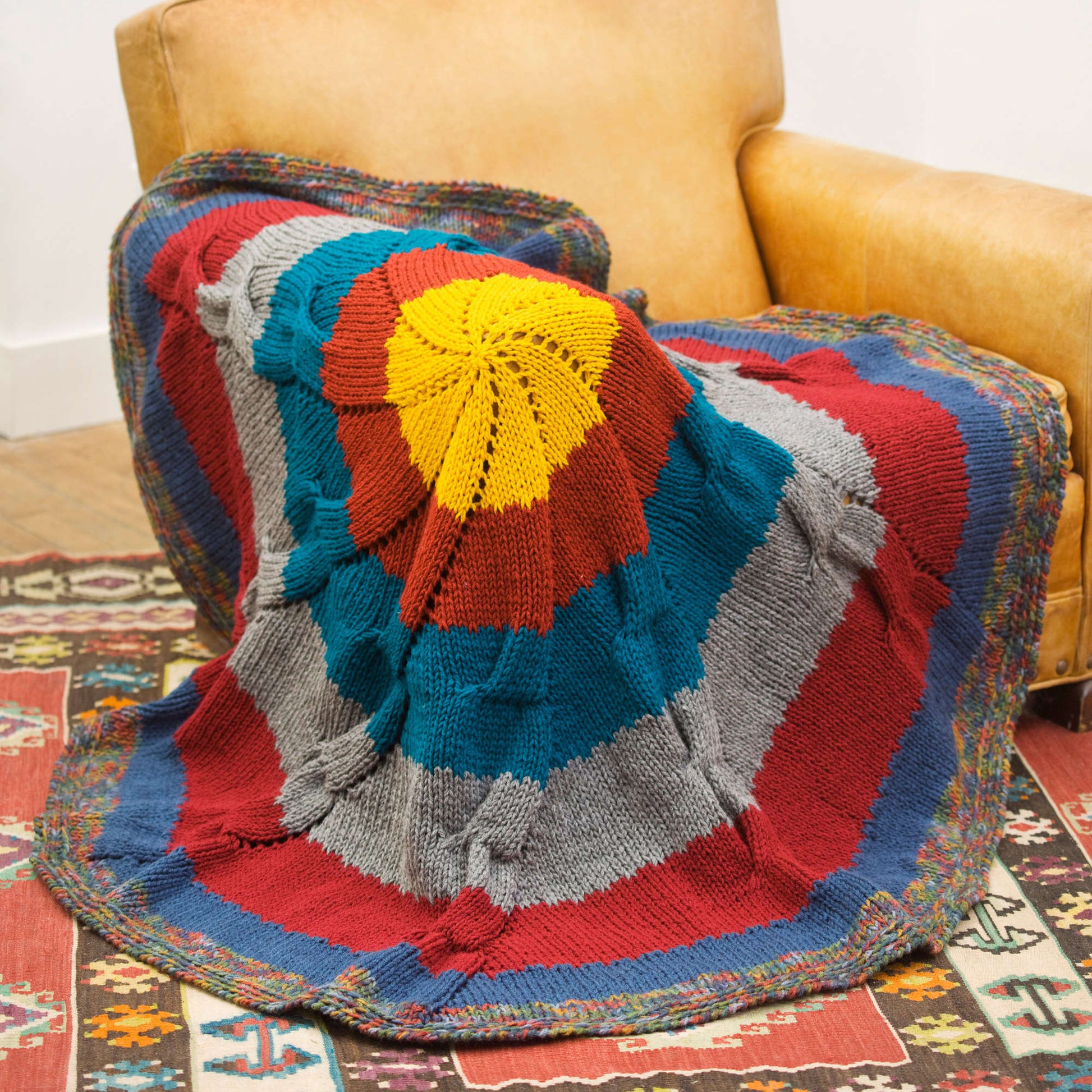 Free Easy Red Heart Radiance Throw Knitting Pattern | Yarnspirations