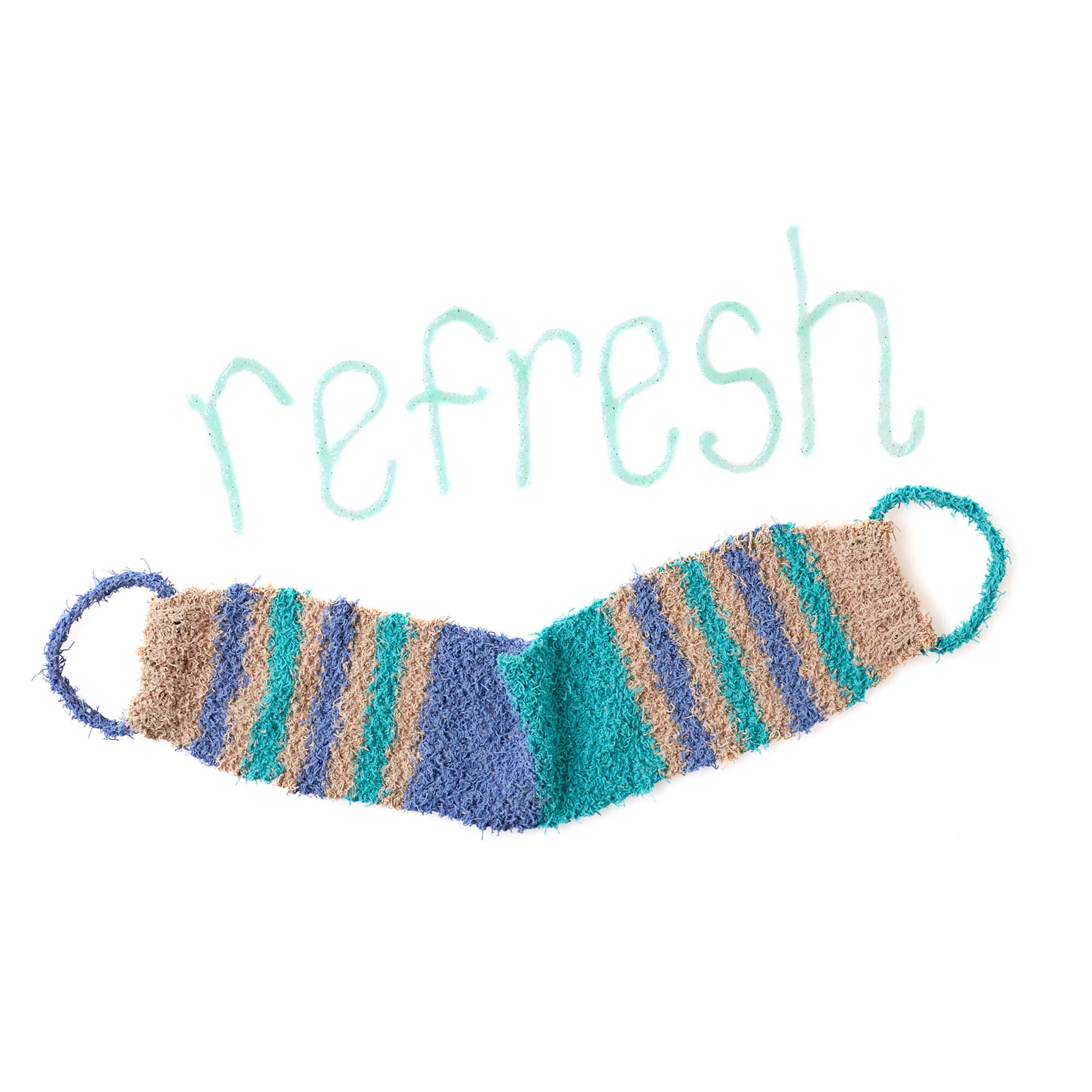 Free Easy Red Heart Color-Block Back Scrubber Knitting Pattern ...