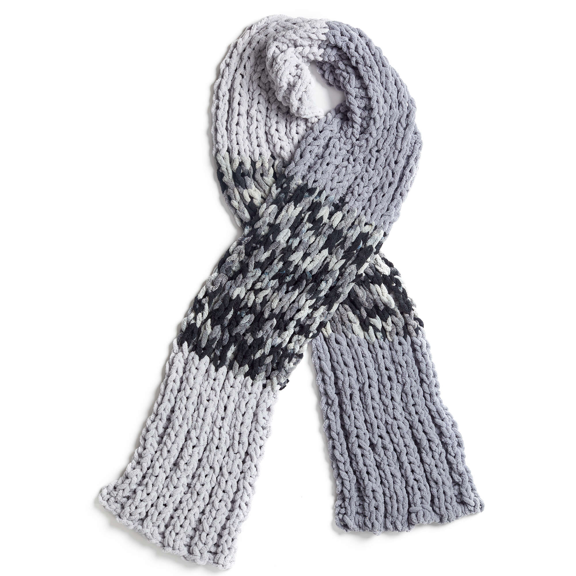 Free Beginner Red Heart Stupendous No-Needles Scarf Craft Pattern ...