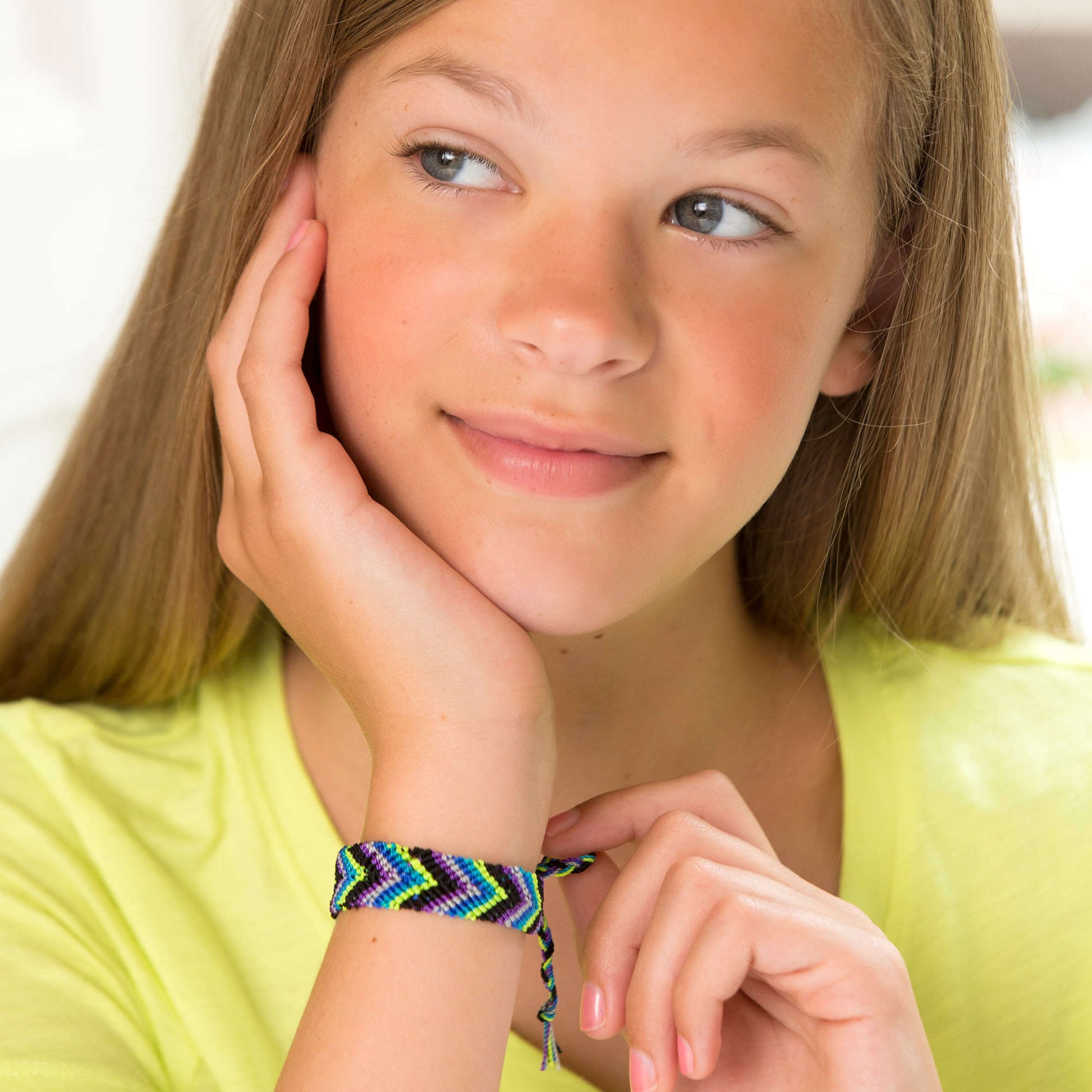 Free Easy Red Heart Chevron Stripe Bracelet Craft Pattern | Yarnspirations