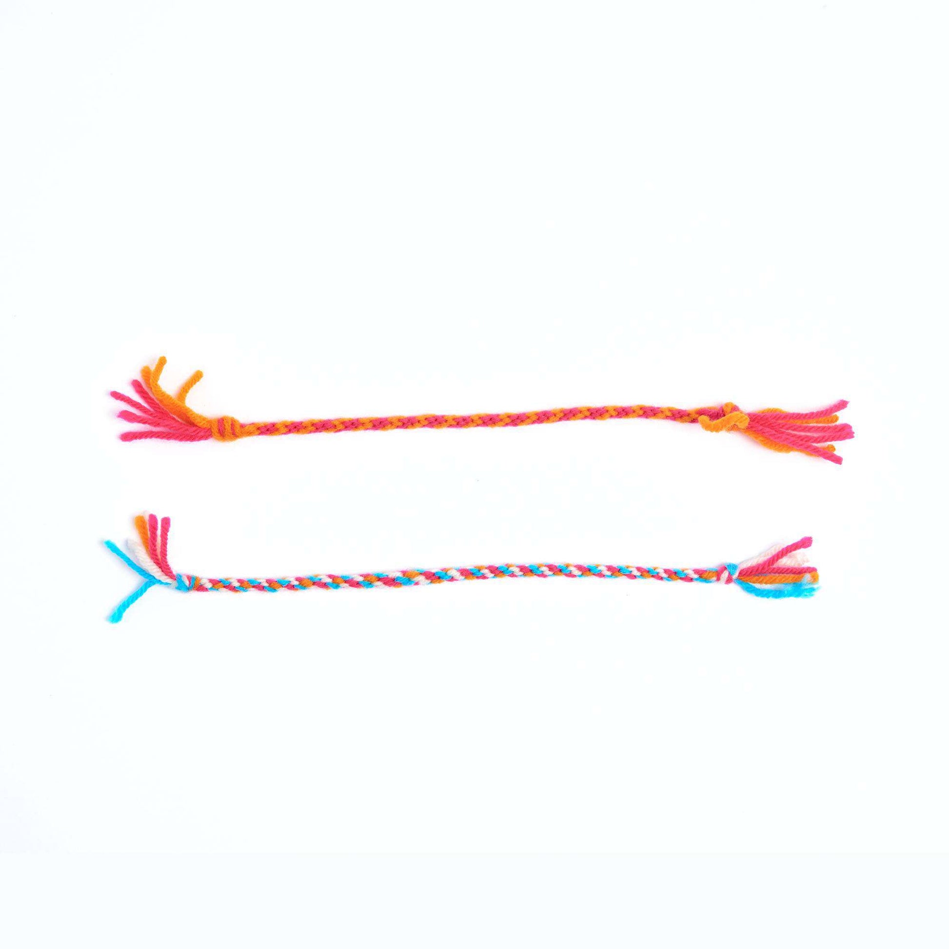 Red Heart Let's Be Friends Loom Braid Bracelets | Yarnspirations