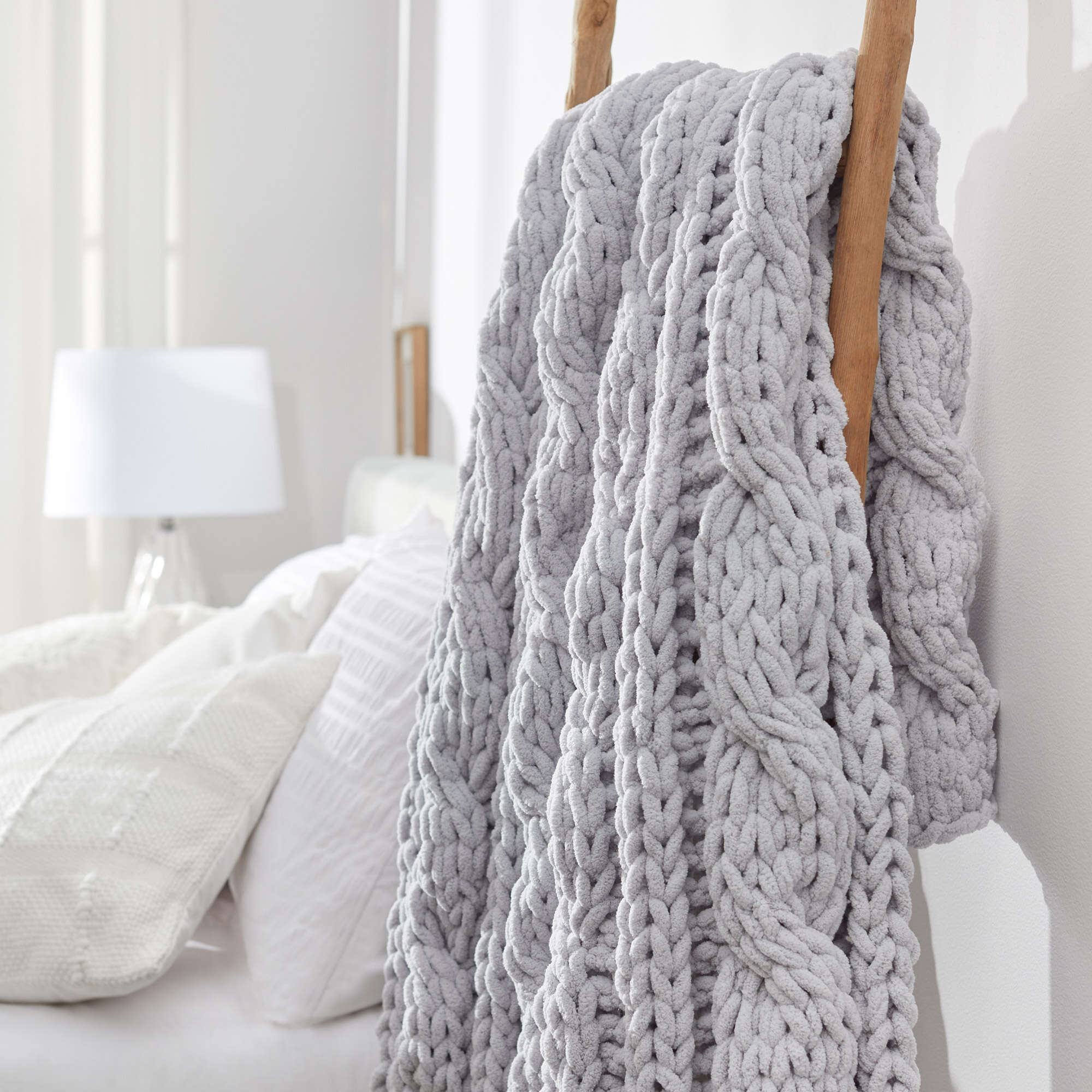 Free Red Heart Classically Cable Throw Craft Pattern | Yarnspirations