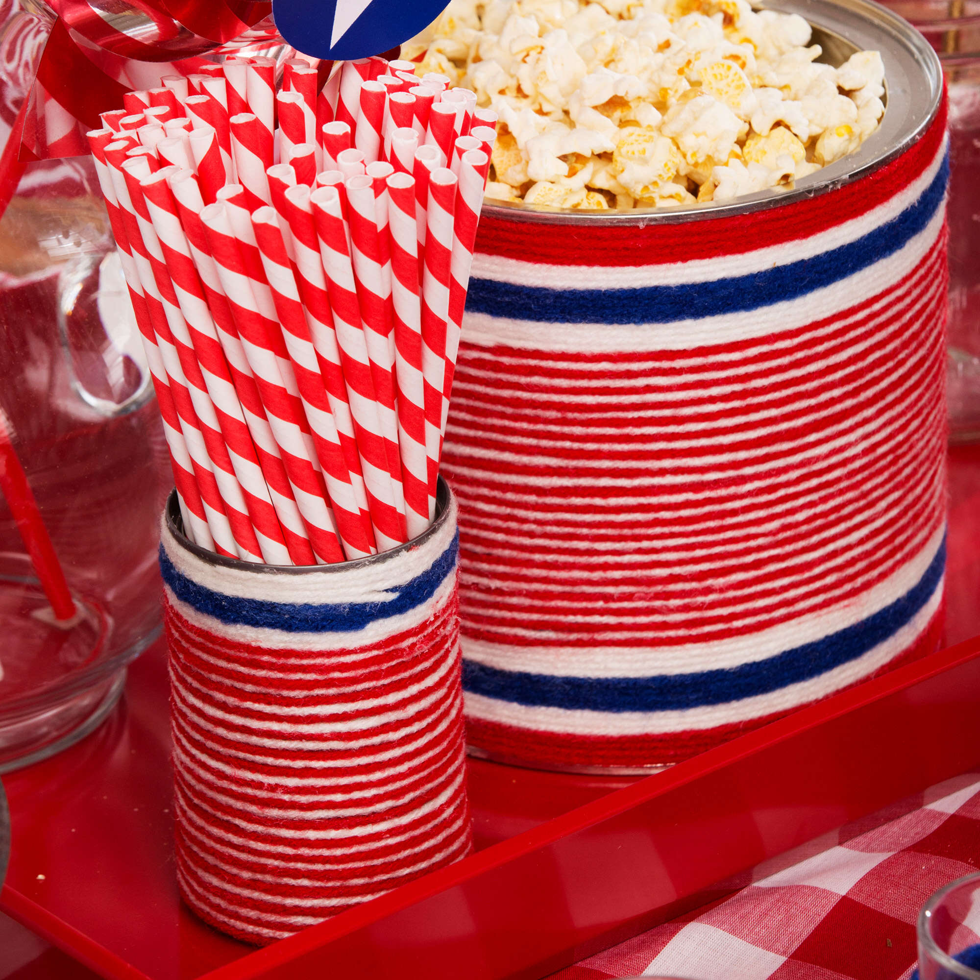 Free Beginner Red Heart All-American Cans Craft Pattern | Yarnspirations