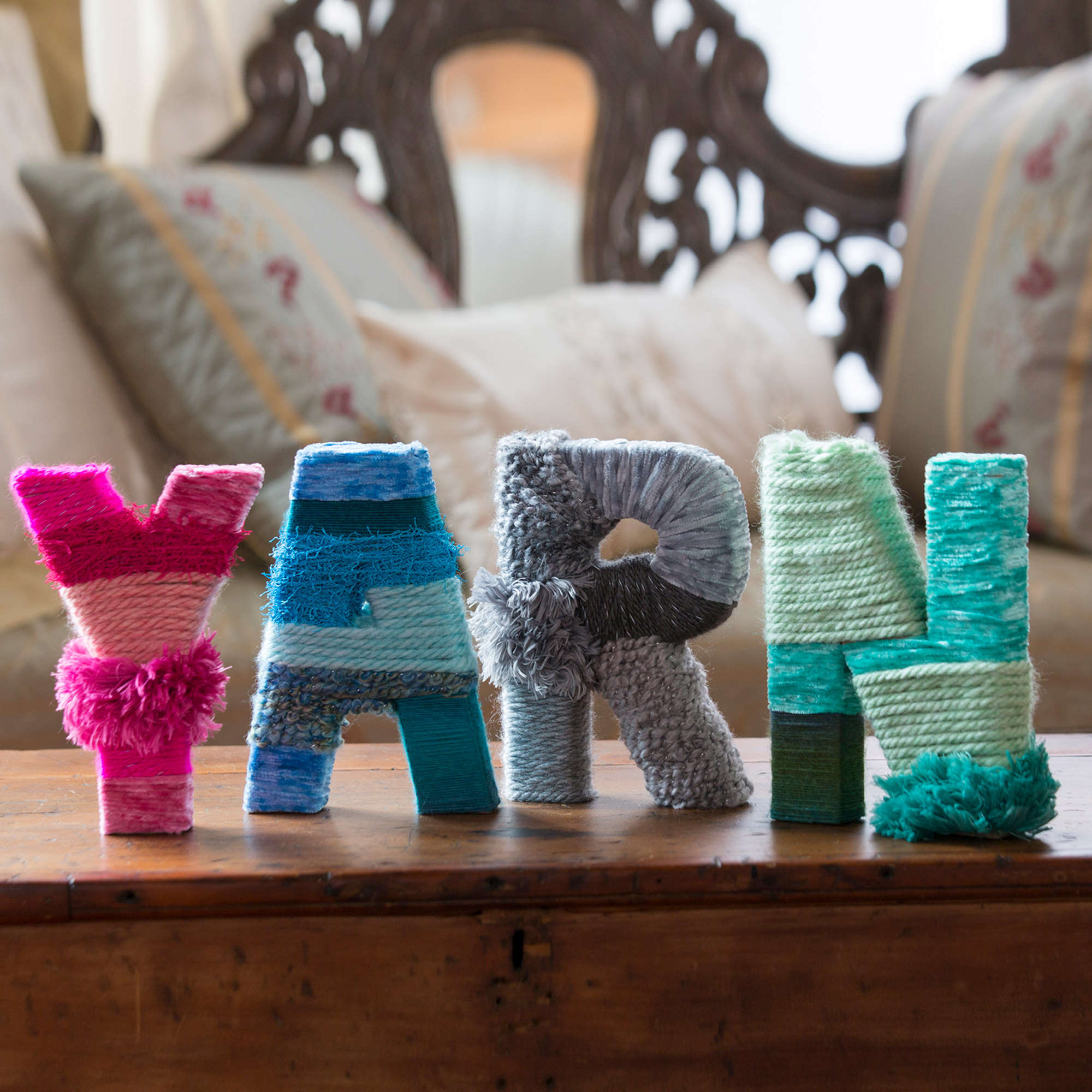 Free Beginner Red Heart Y-A-R-N Wrapped Letters Craft Pattern ...