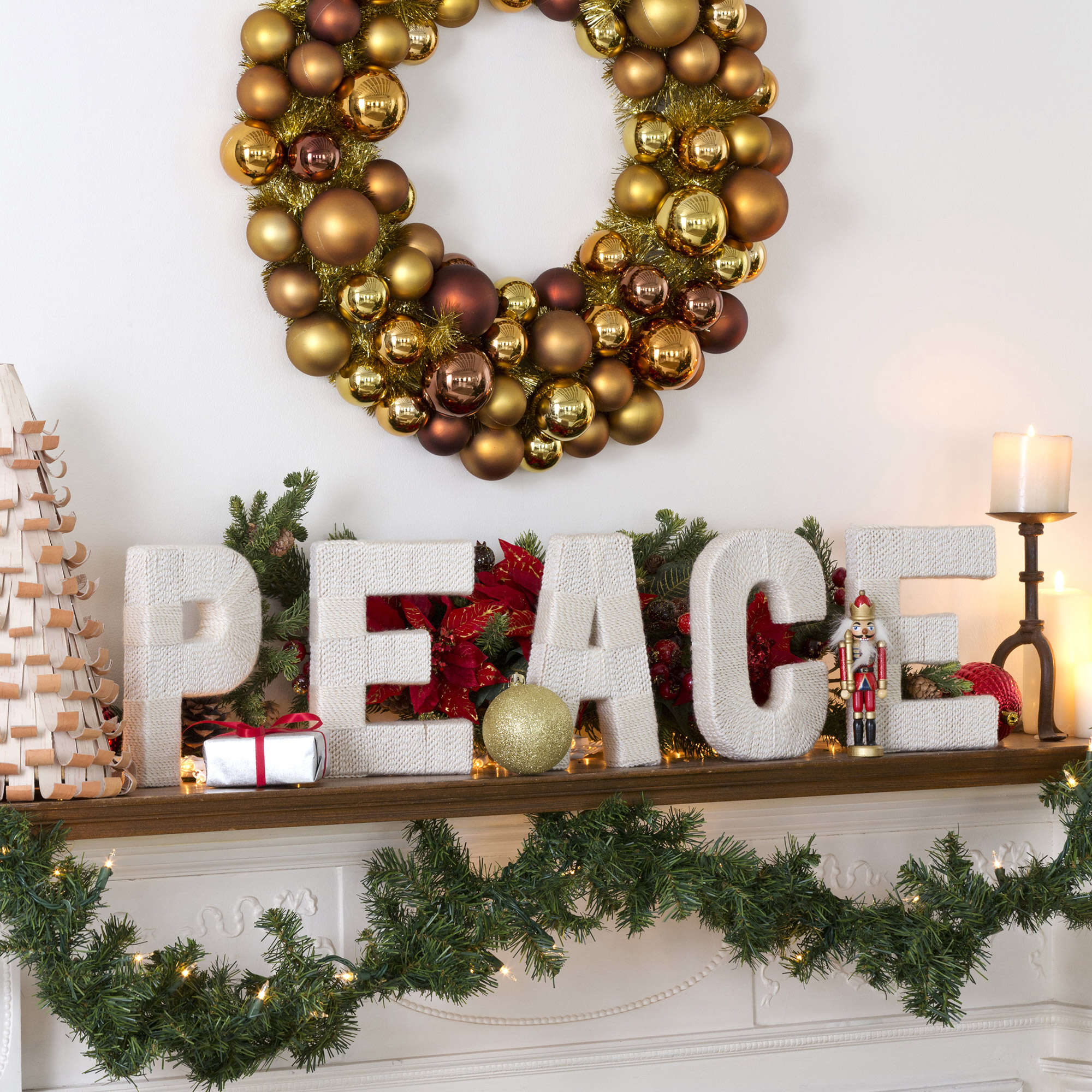 Free Easy Red Heart Wrapped Peace Letters Craft Pattern | Yarnspirations