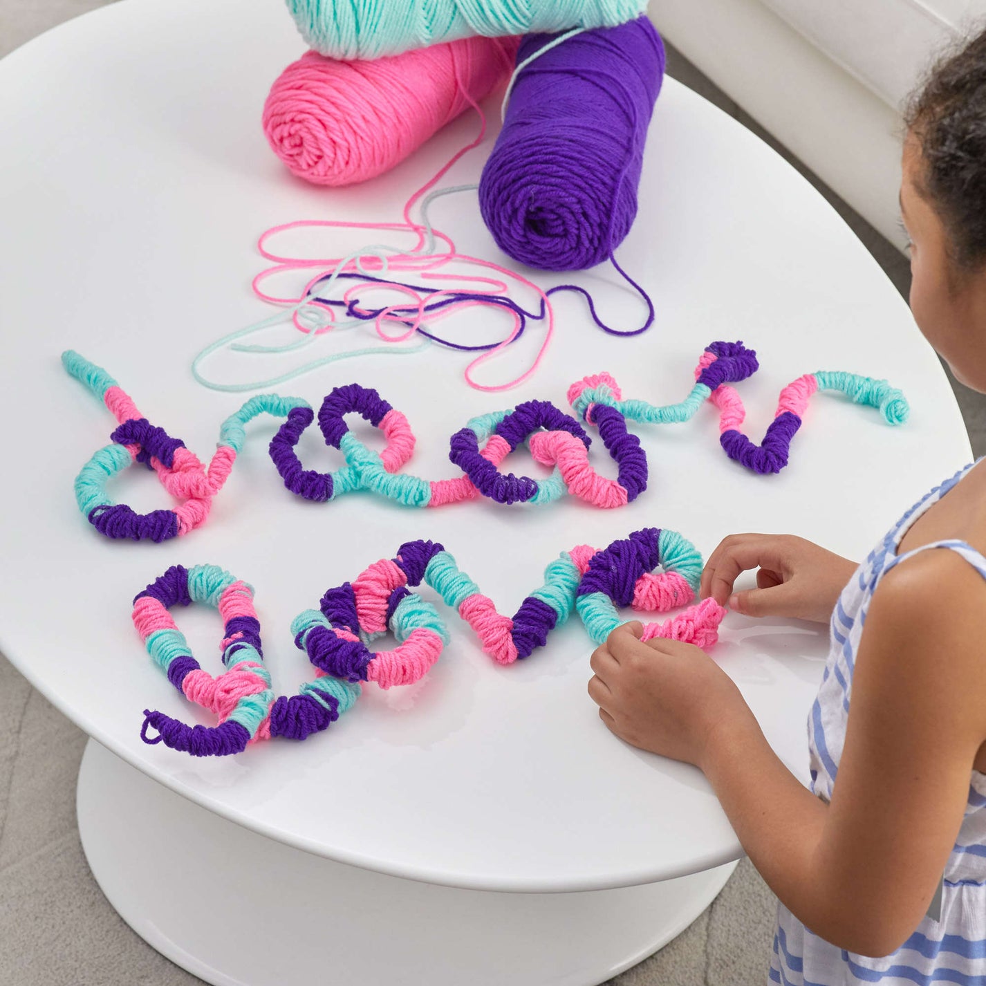 Red Heart Yarn-Wrapped Wire Words | Yarnspirations