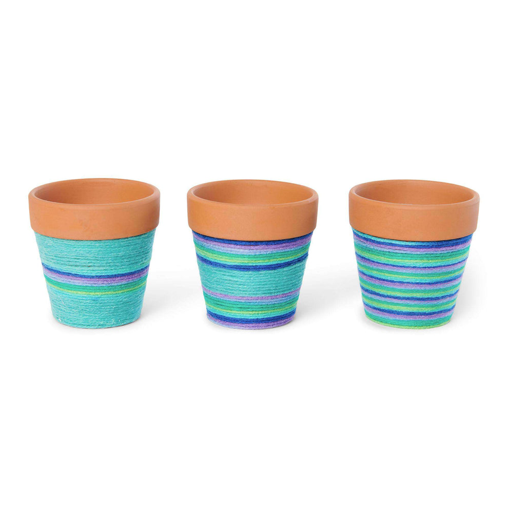 Free Beginner Red Heart Crafty Flower Pots Craft Pattern | Yarnspirations