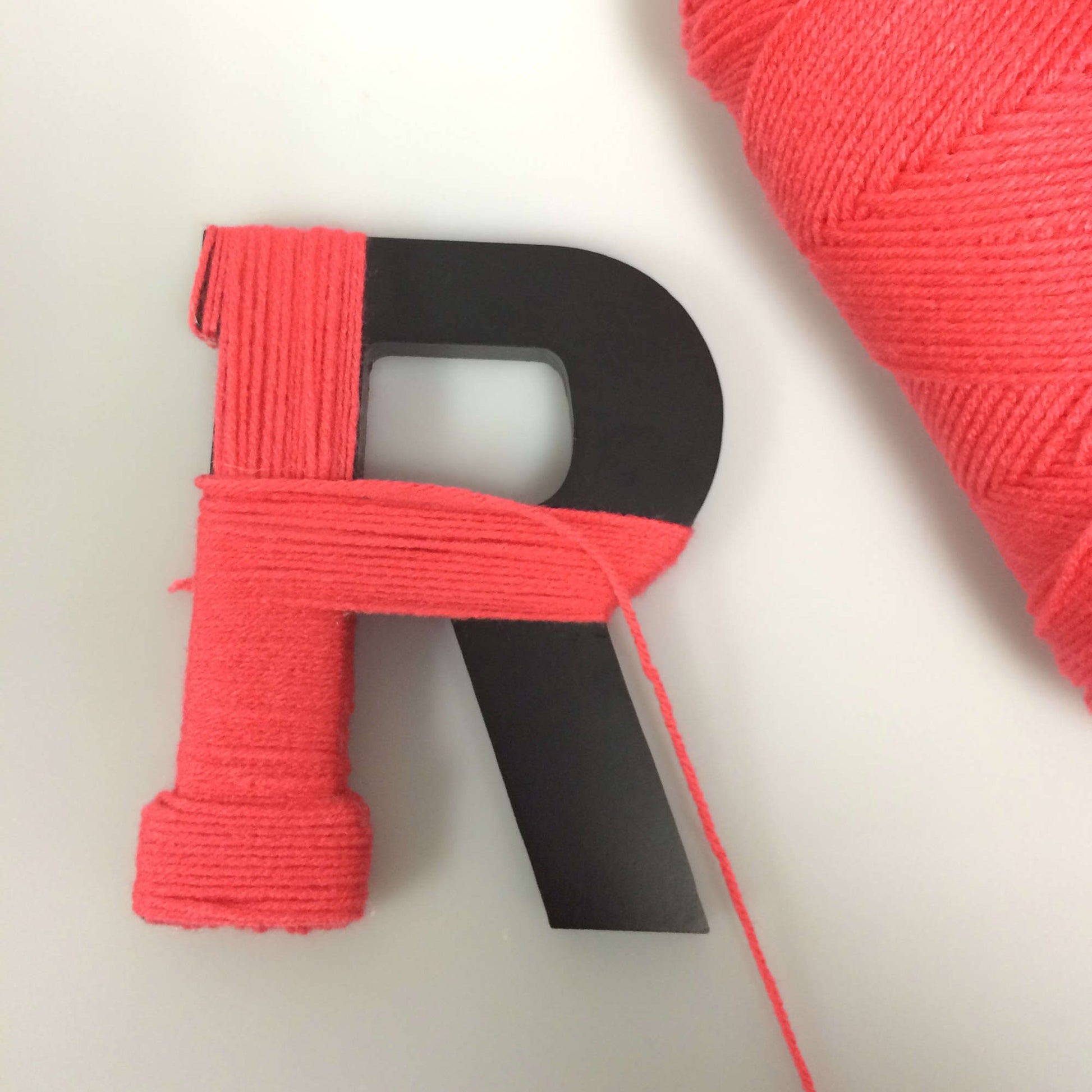 Free Easy Red Heart Wrapped Initials Craft Pattern | Yarnspirations