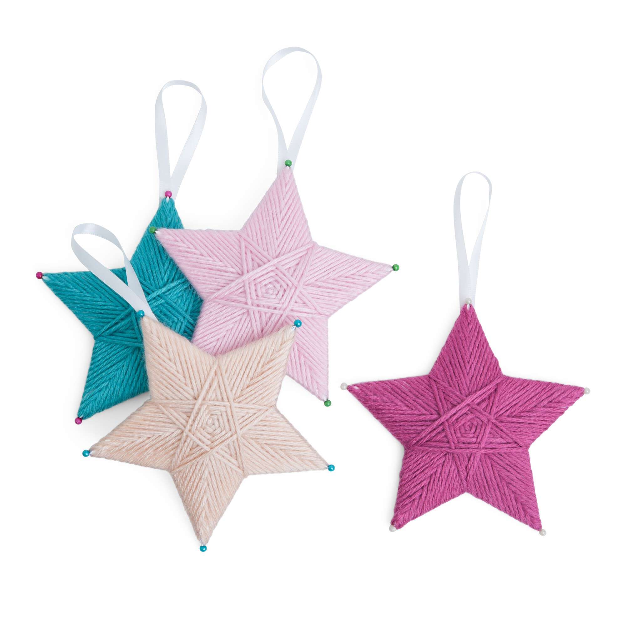 Free Easy Red Heart Bright Stars No Needle Craft Craft Pattern ...