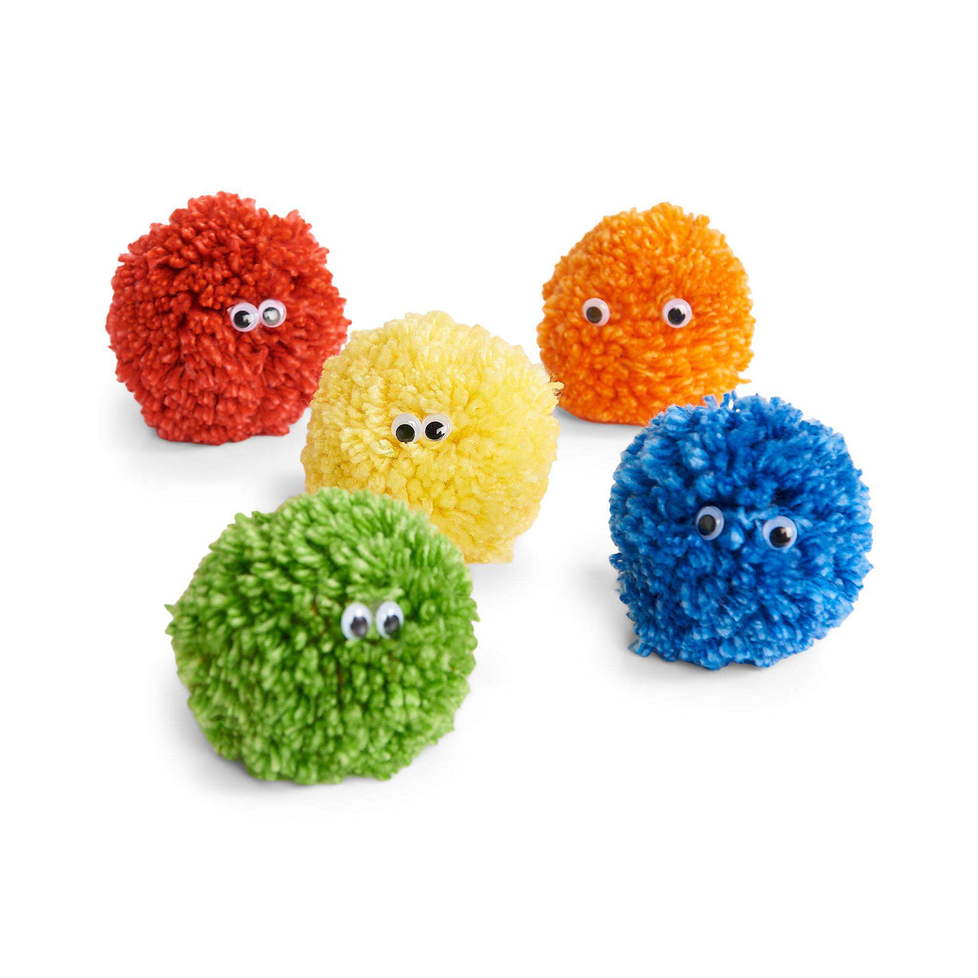 Free Beginner Red Heart Family of Pompom Critters Craft Pattern ...