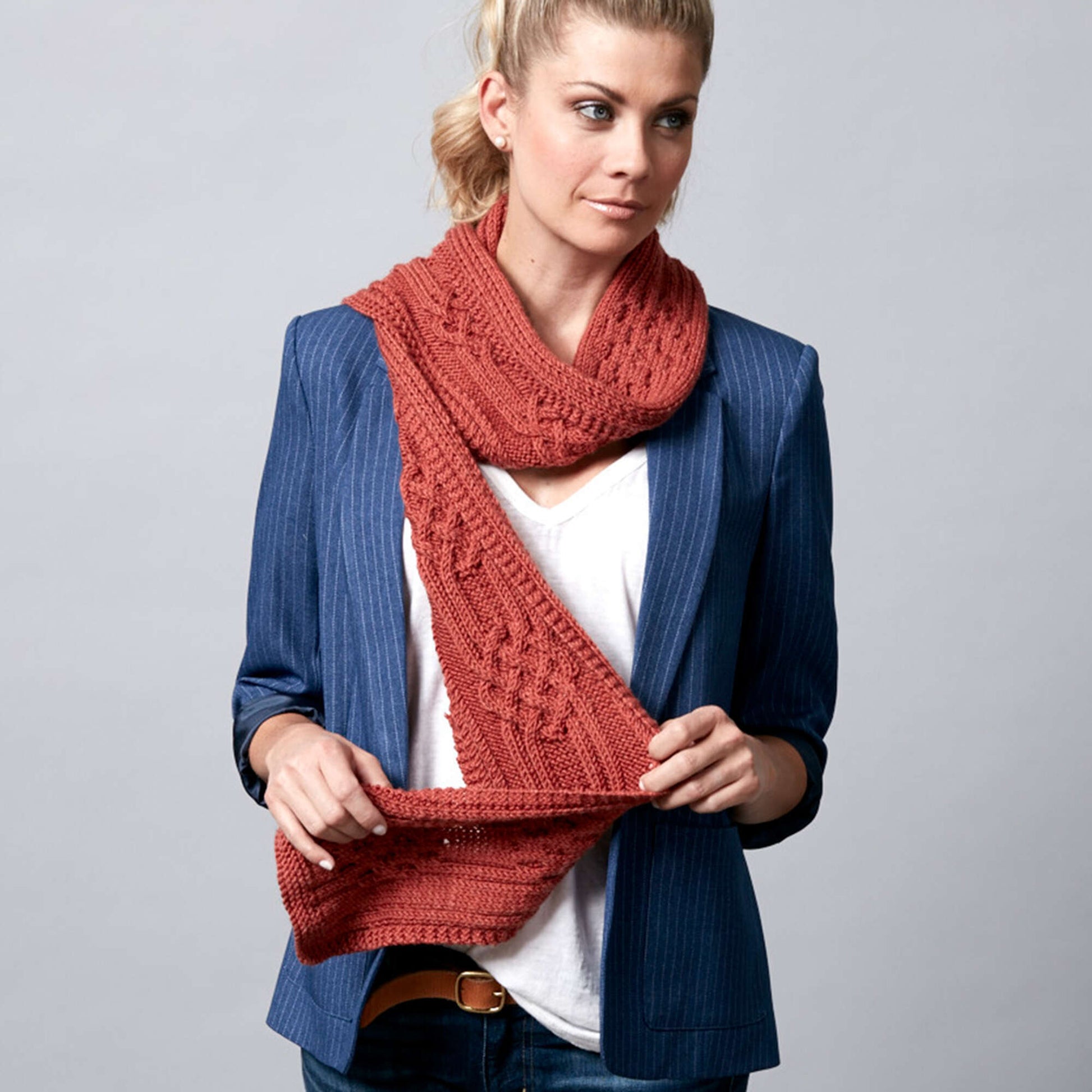 Free Sugar Bush Hill & Valley Scarf Knitting Pattern | Yarnspirations