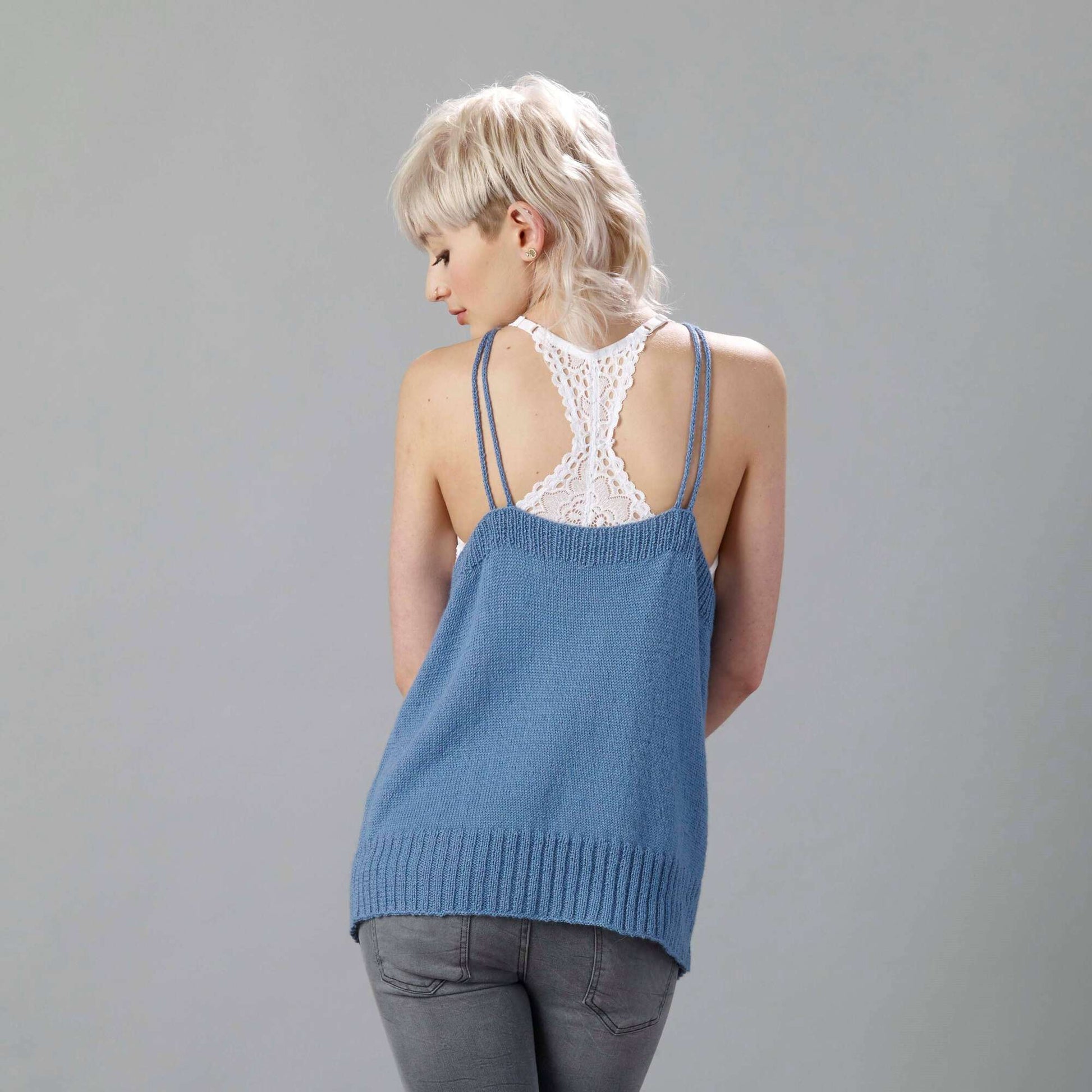 Free Easy Sugar Bush Entwined Halter Top Knitting Pattern | Yarnspirations
