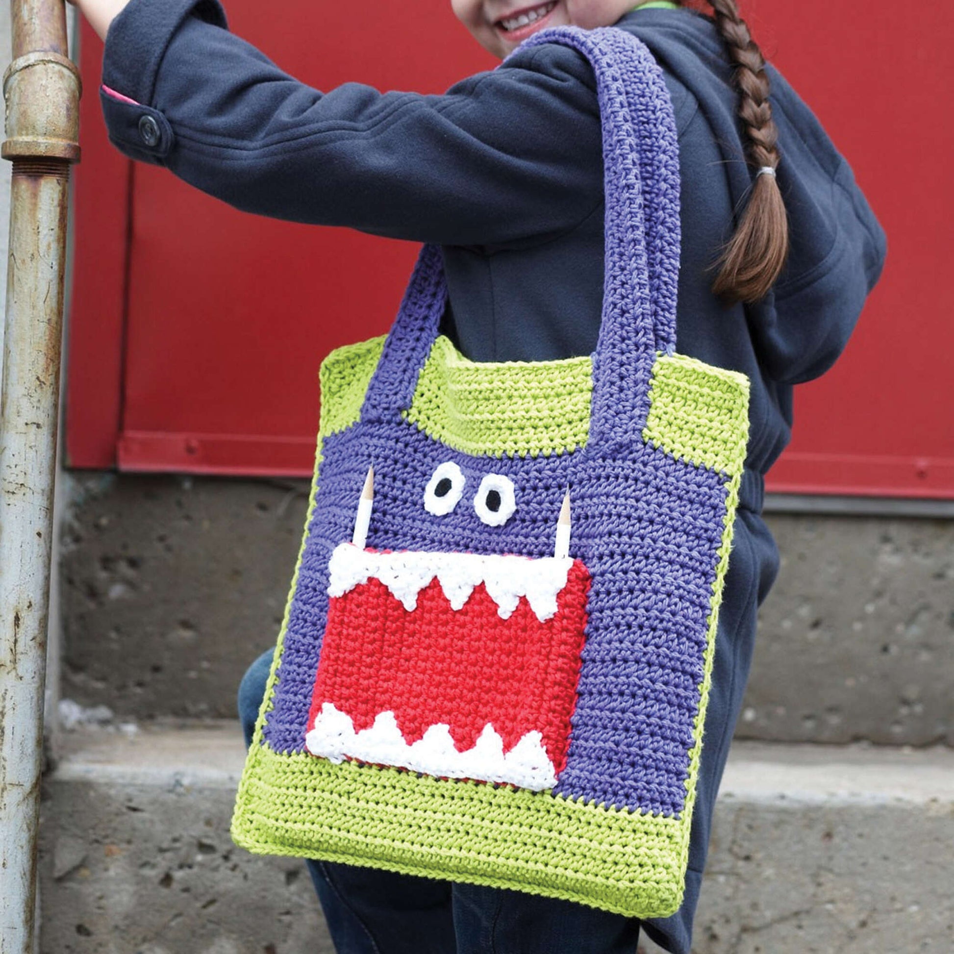 Free Easy Lily Sugar'n Cream the 'Monster Ate My Homework' Tote Crochet ...